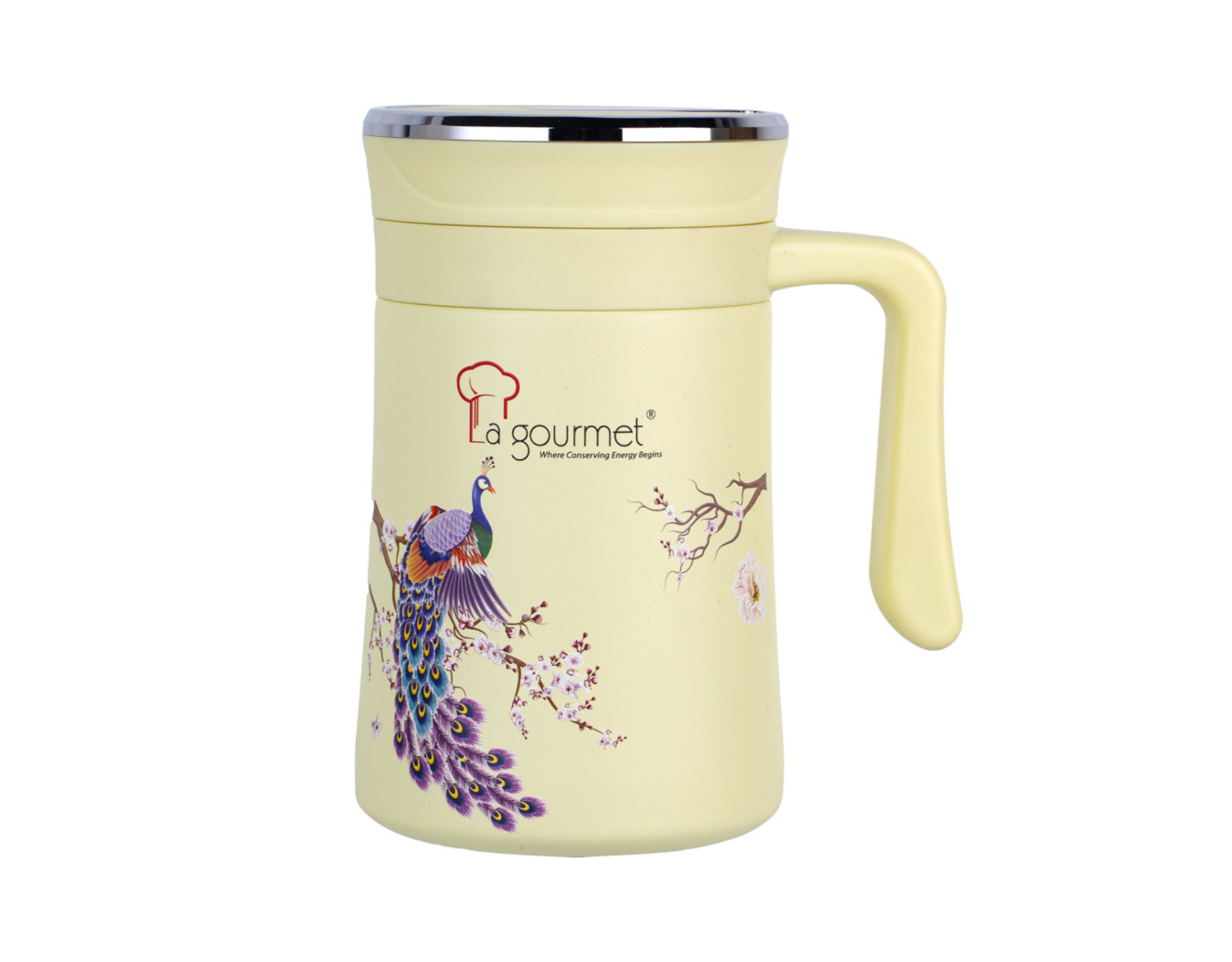 La Gourmet Vintage Thermal Mug Yellow | myaeon2go