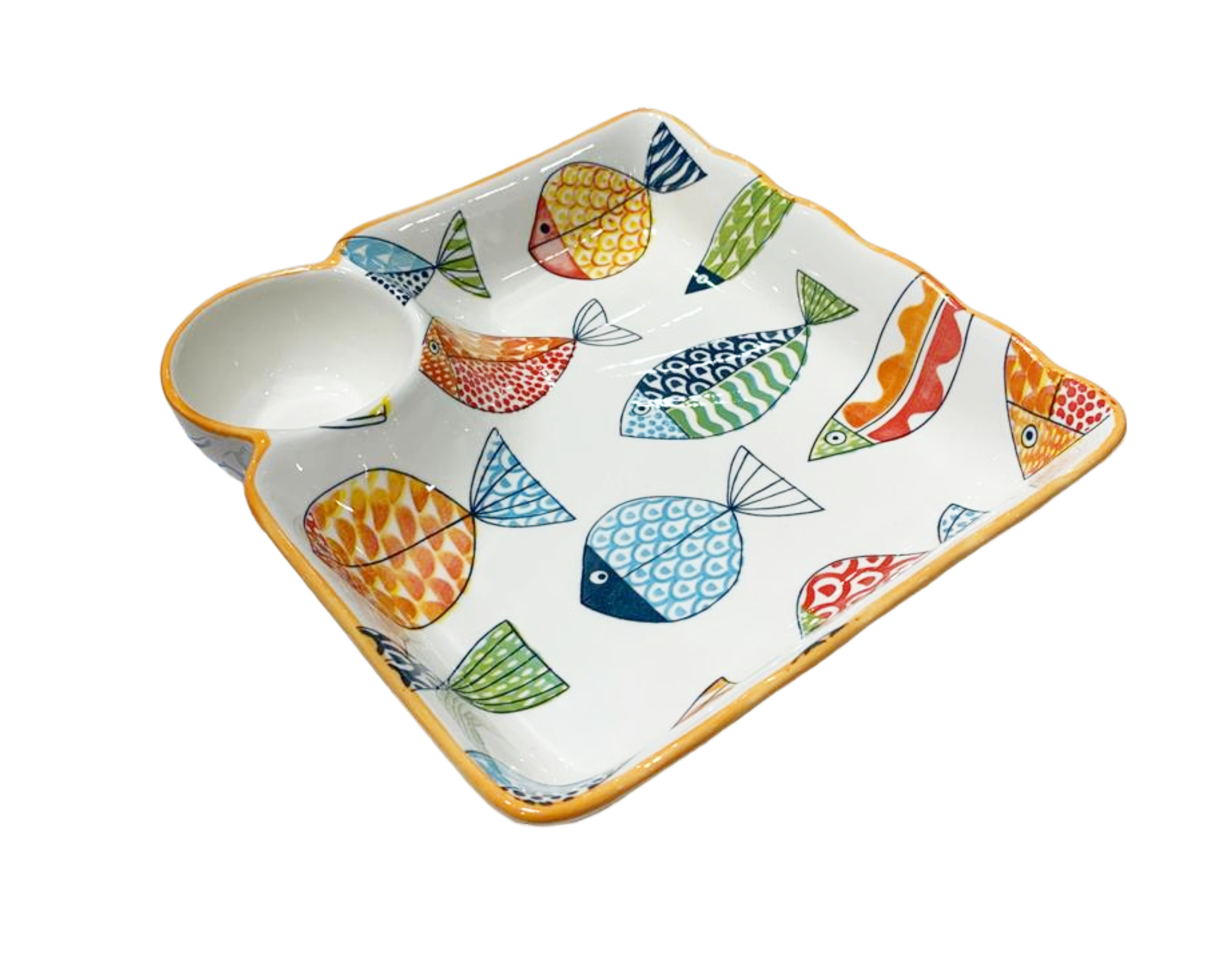 Colorful Fish Dumpling Plate 7.5" | myaeon2go
