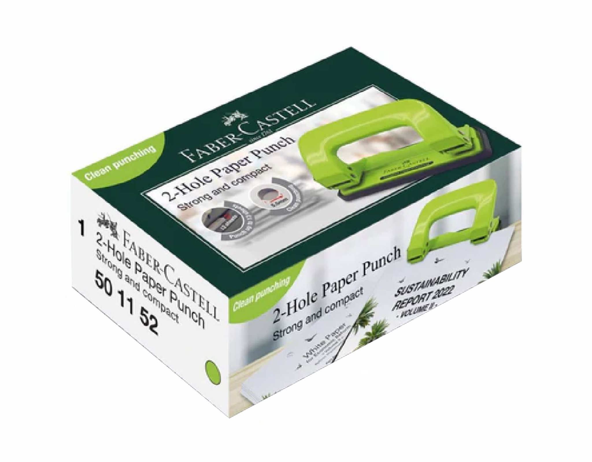 Faber-Castell 2-Hole Paper Punch Green | myaeon2go