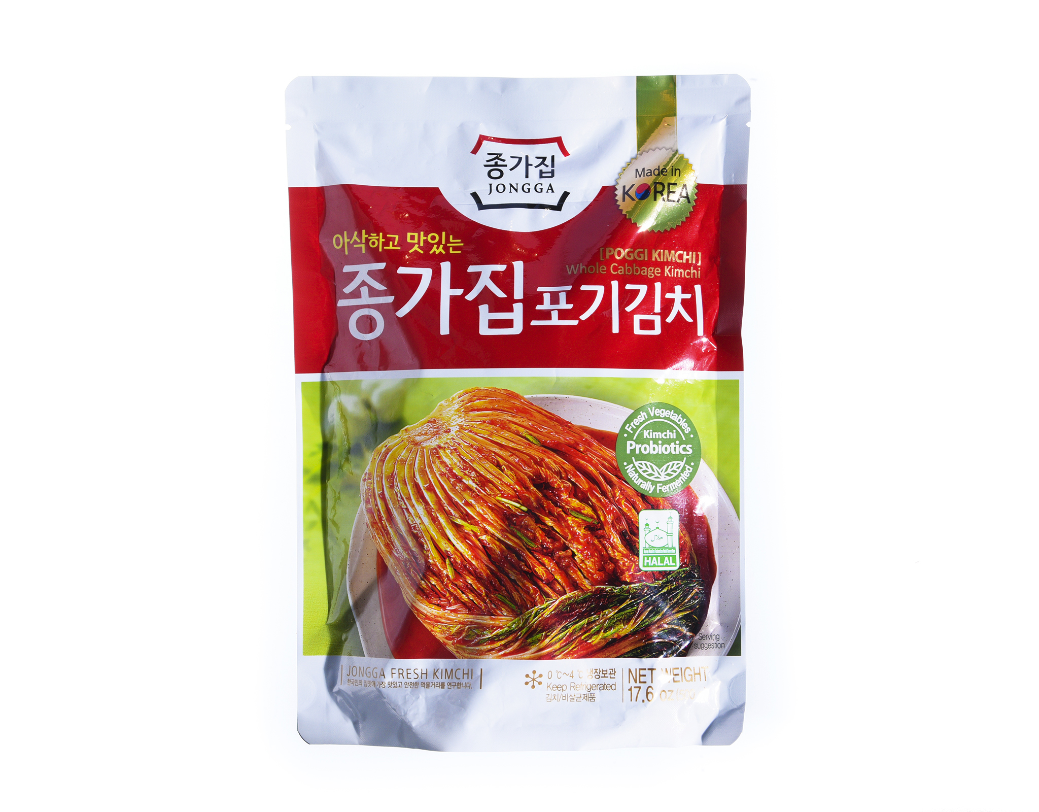 Jongga Poggi Kimchi, 500g - Fresh & Naturally Fermented