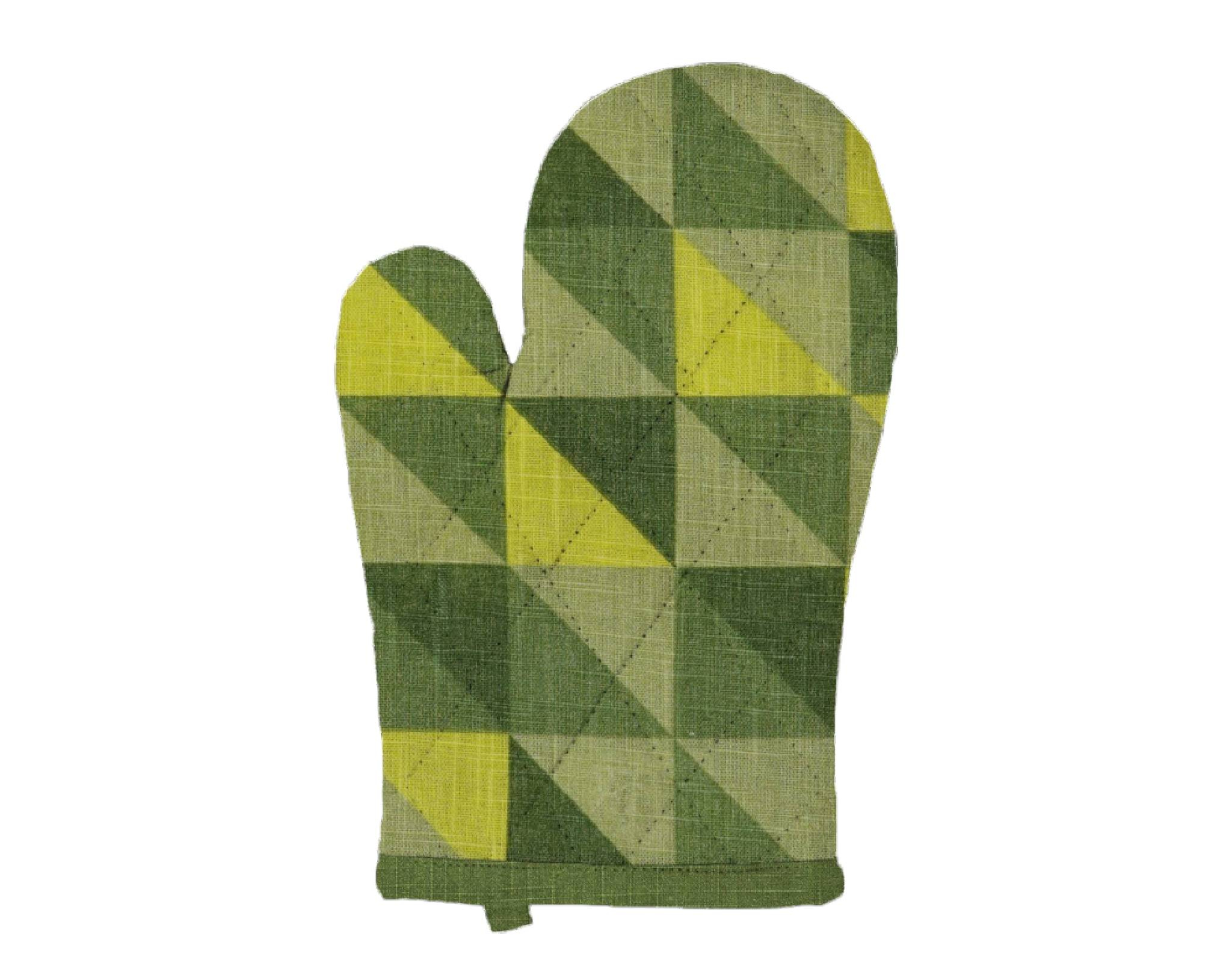 Letgo Linen Printed Mitten Green | myaeon2go