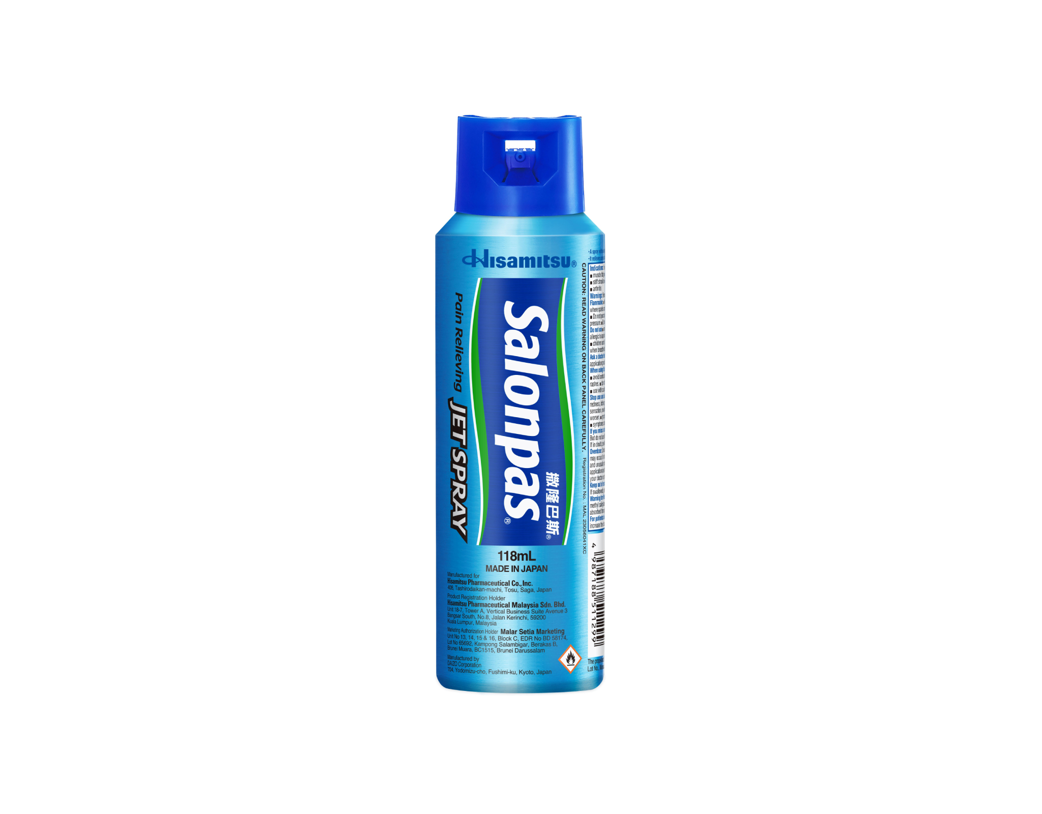 Salonpas Jet Spray, 118 ml - Fast Pain Relief