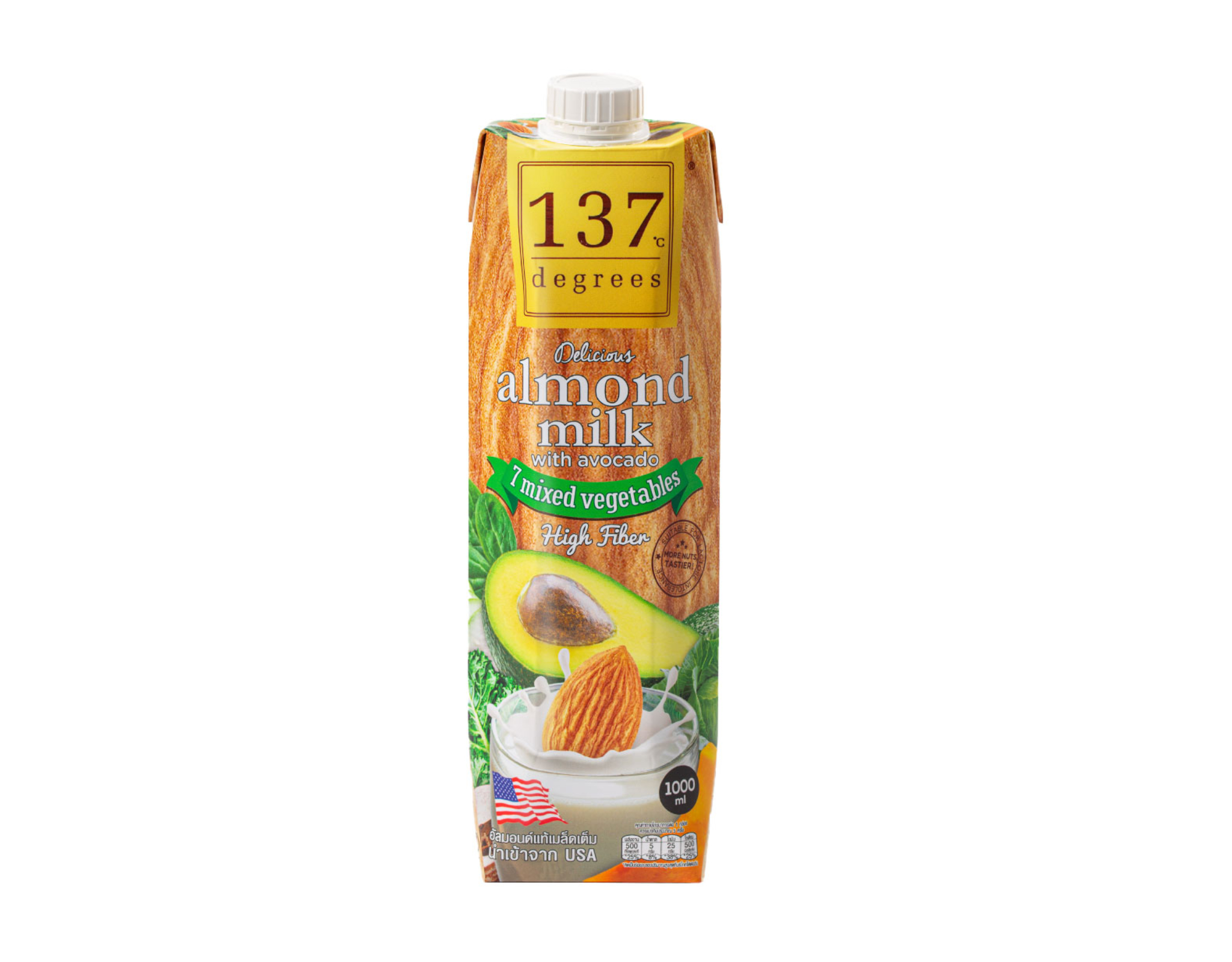 137 Degrees Almond Milk With Avocado, 1 liter - High Fiber