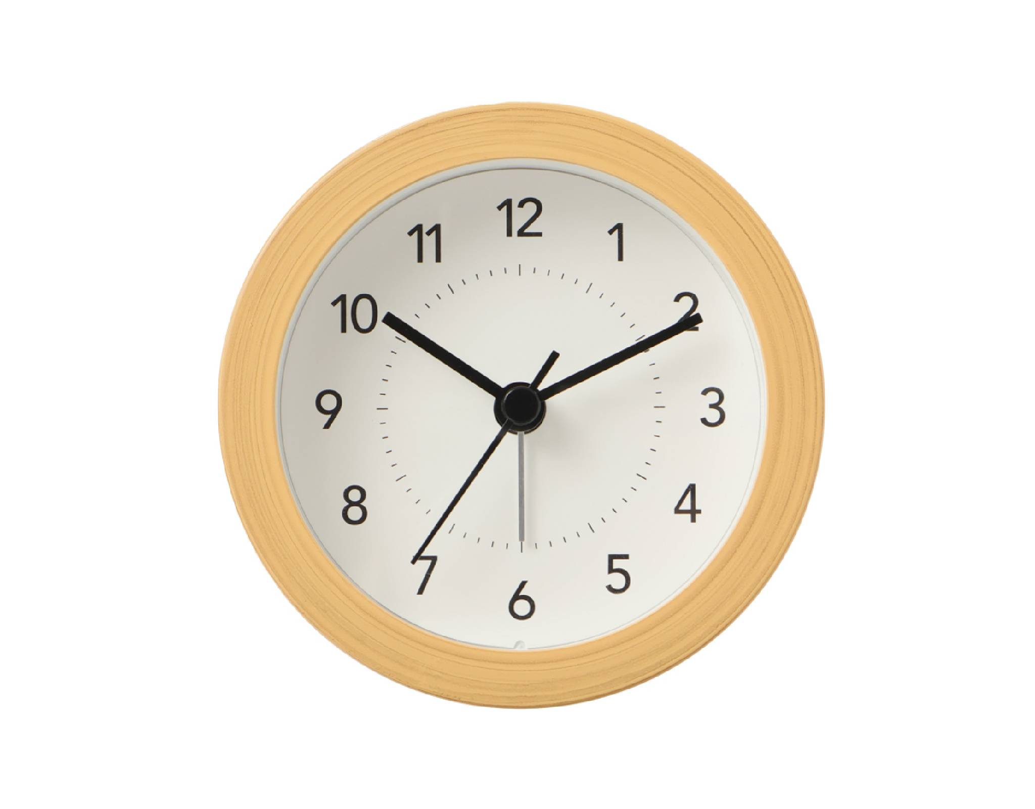 Home Coordy Table Clock With Alarm Round Biege | myaeon2go
