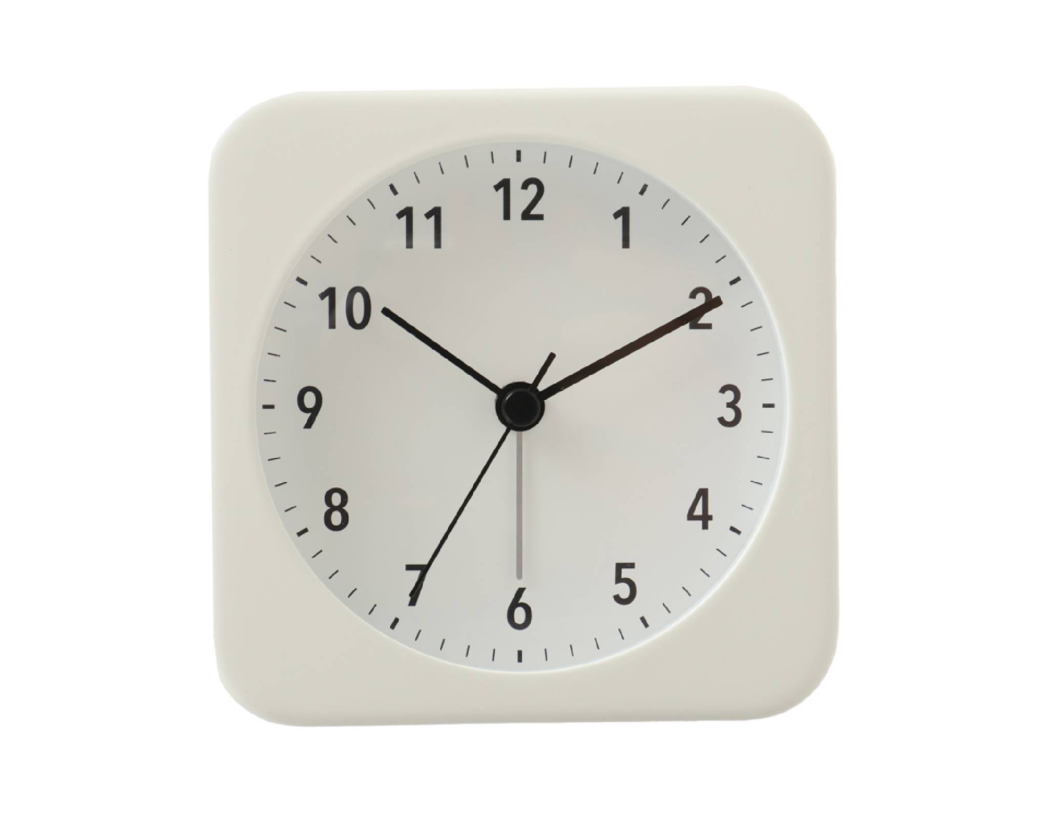 Home Coordy Table Clock With Alarm Square White | myaeon2go