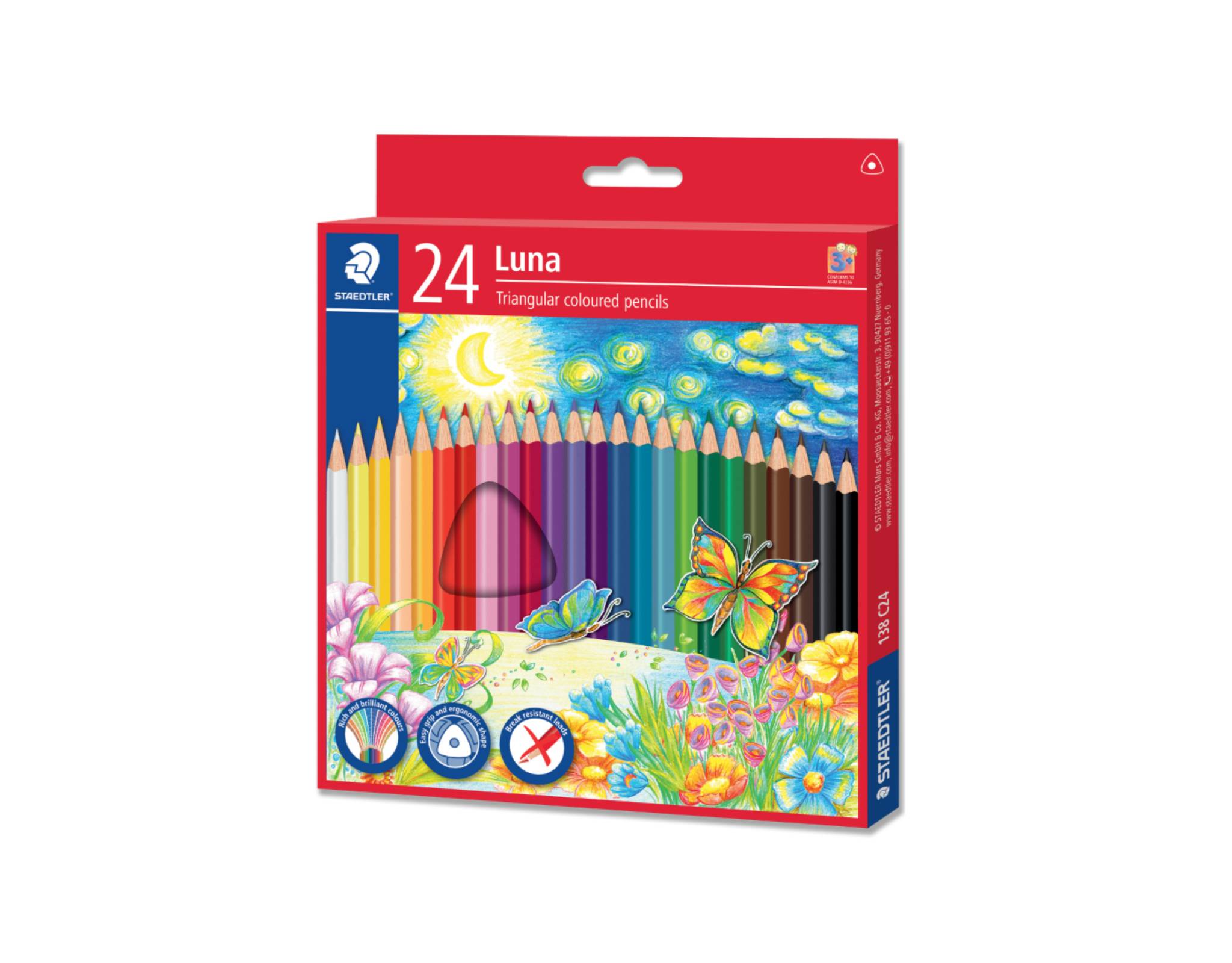 Steadtler Luna Triangular Coloured Pencils | myaeon2go