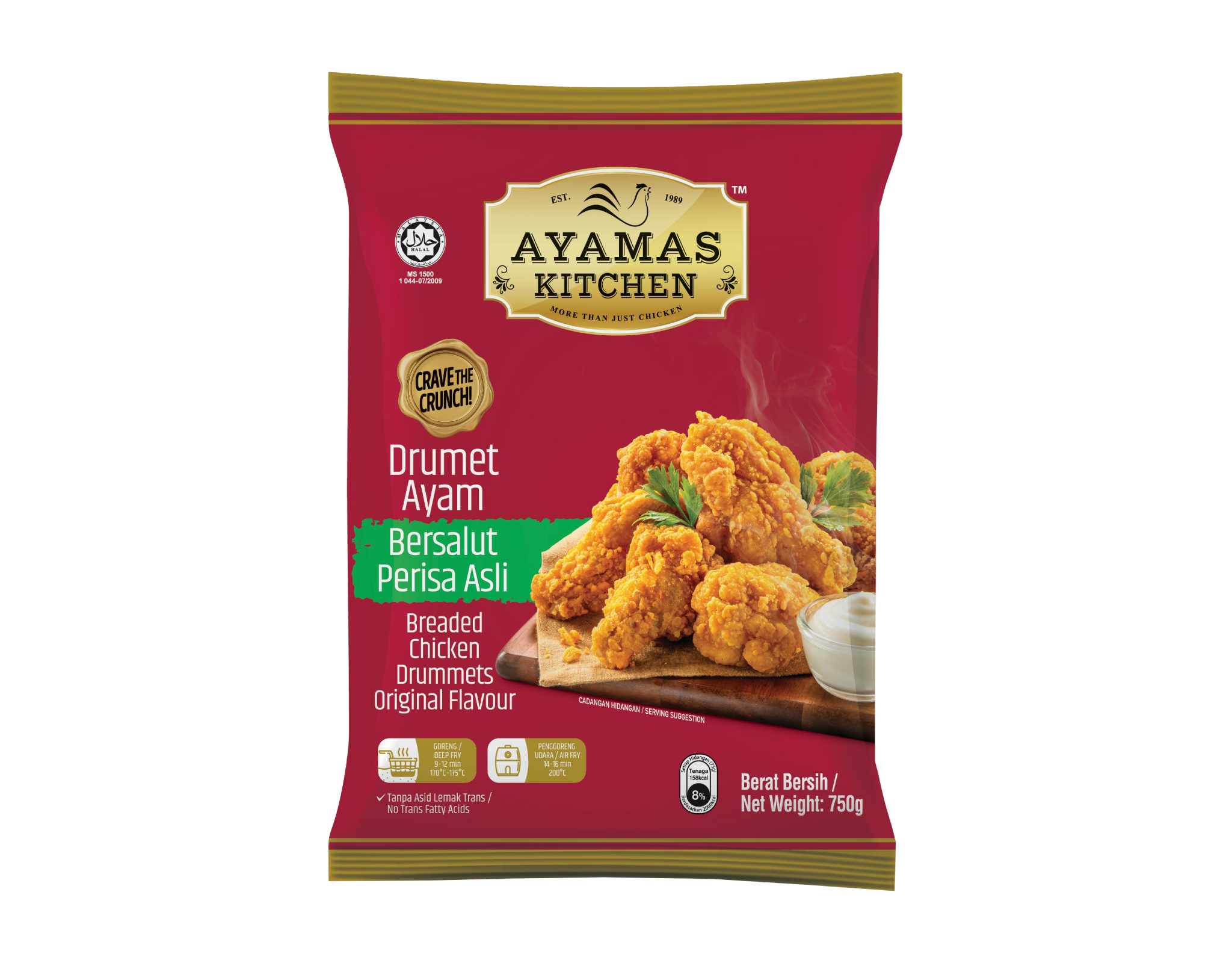 Ayamas Kitchen Breaded Chicken Drummets, 750g – Crunchy