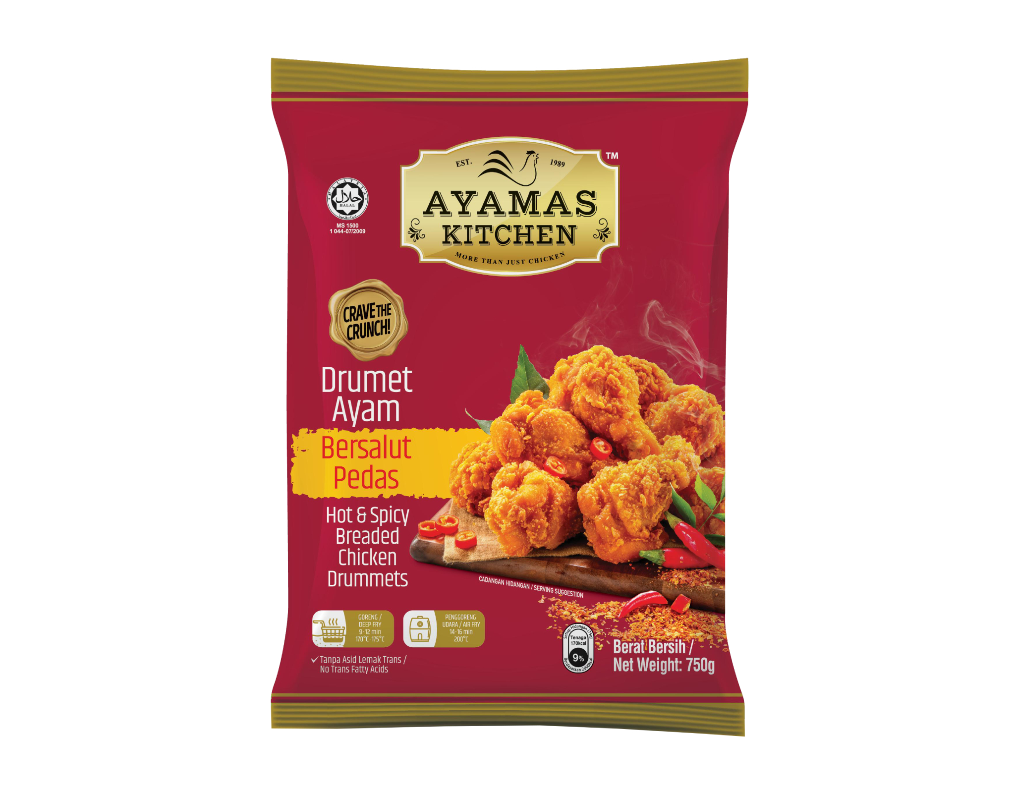 Ayamas Kitchen Breaded Chicken Drummets, 750g – Spicy