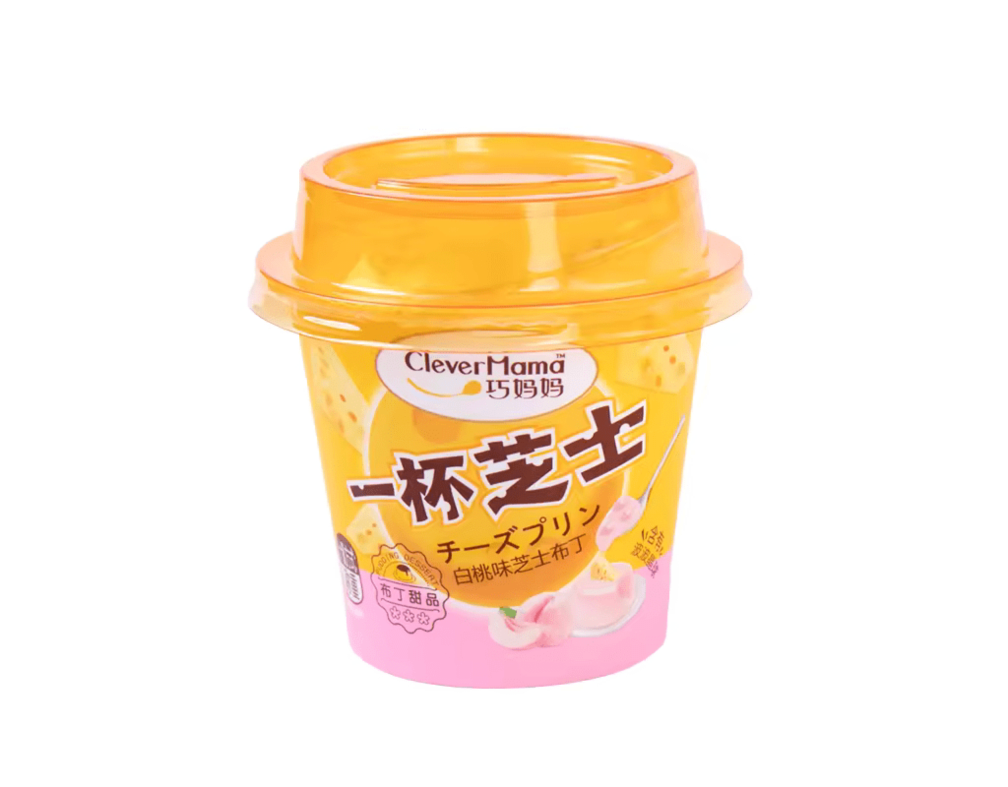 Clever Mama Cheese Pudding With Chewy Bubble Peach Flavour | myaeon2go