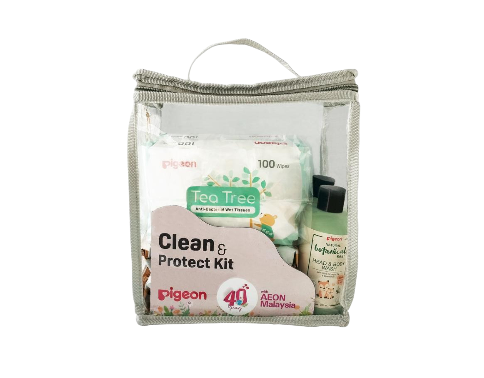 Pigeon Botanical Wet Tissue Set, 100 Wipes - Anti-bacterial