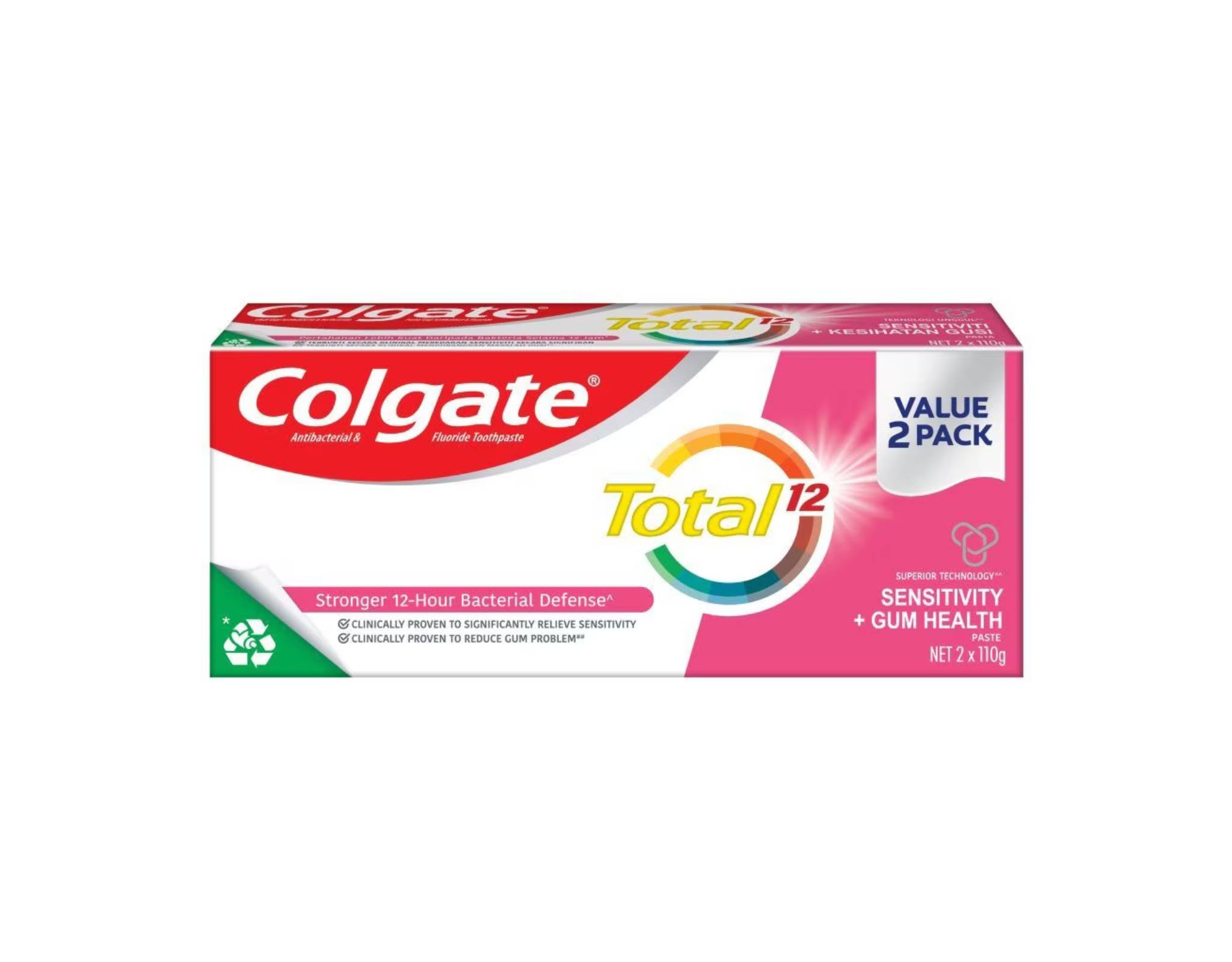 Colgate Total Sensitivity & Gum Health Twin Pack | myaeon2go