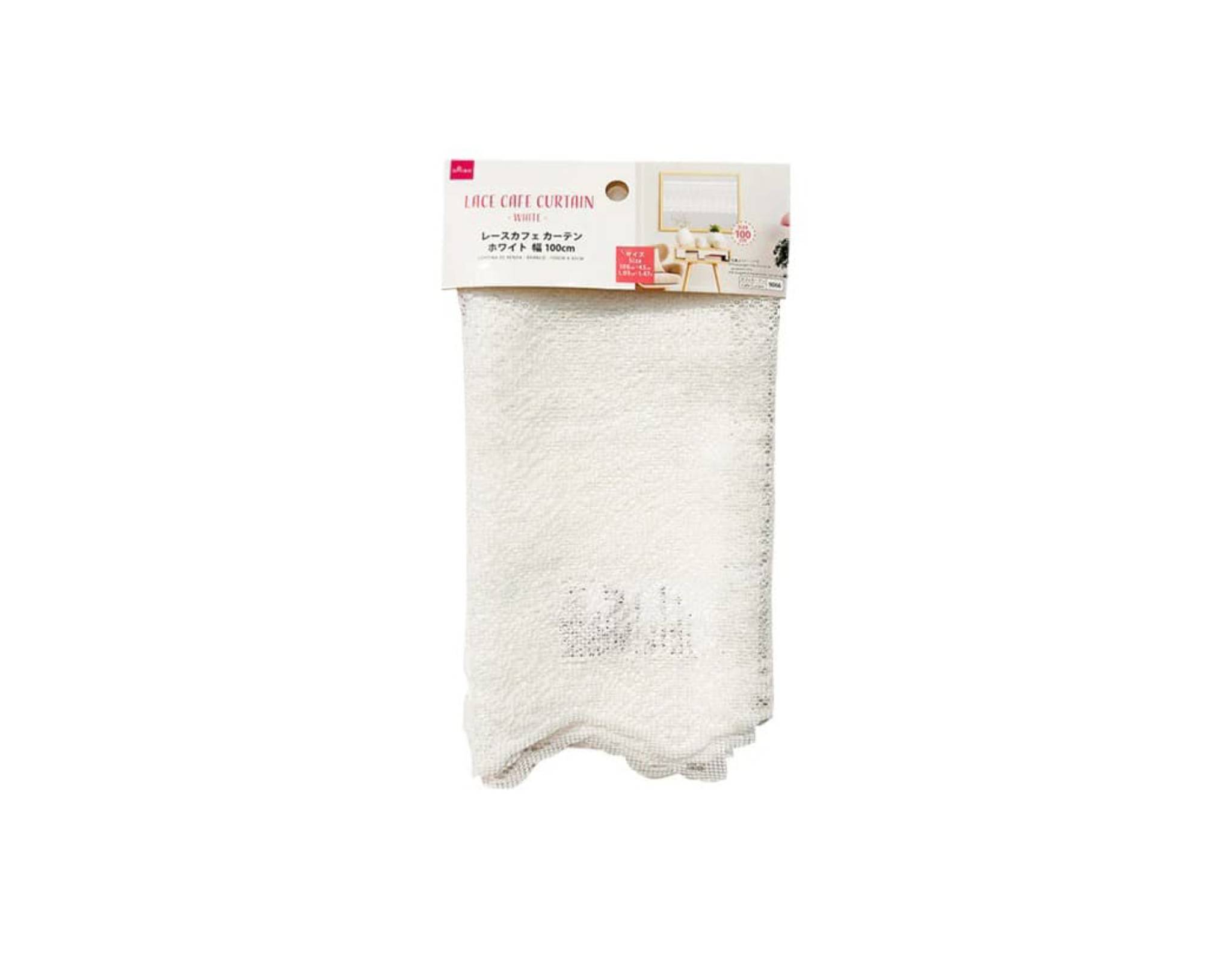 Daiso Lace Cafe Curtain White | myaeon2go