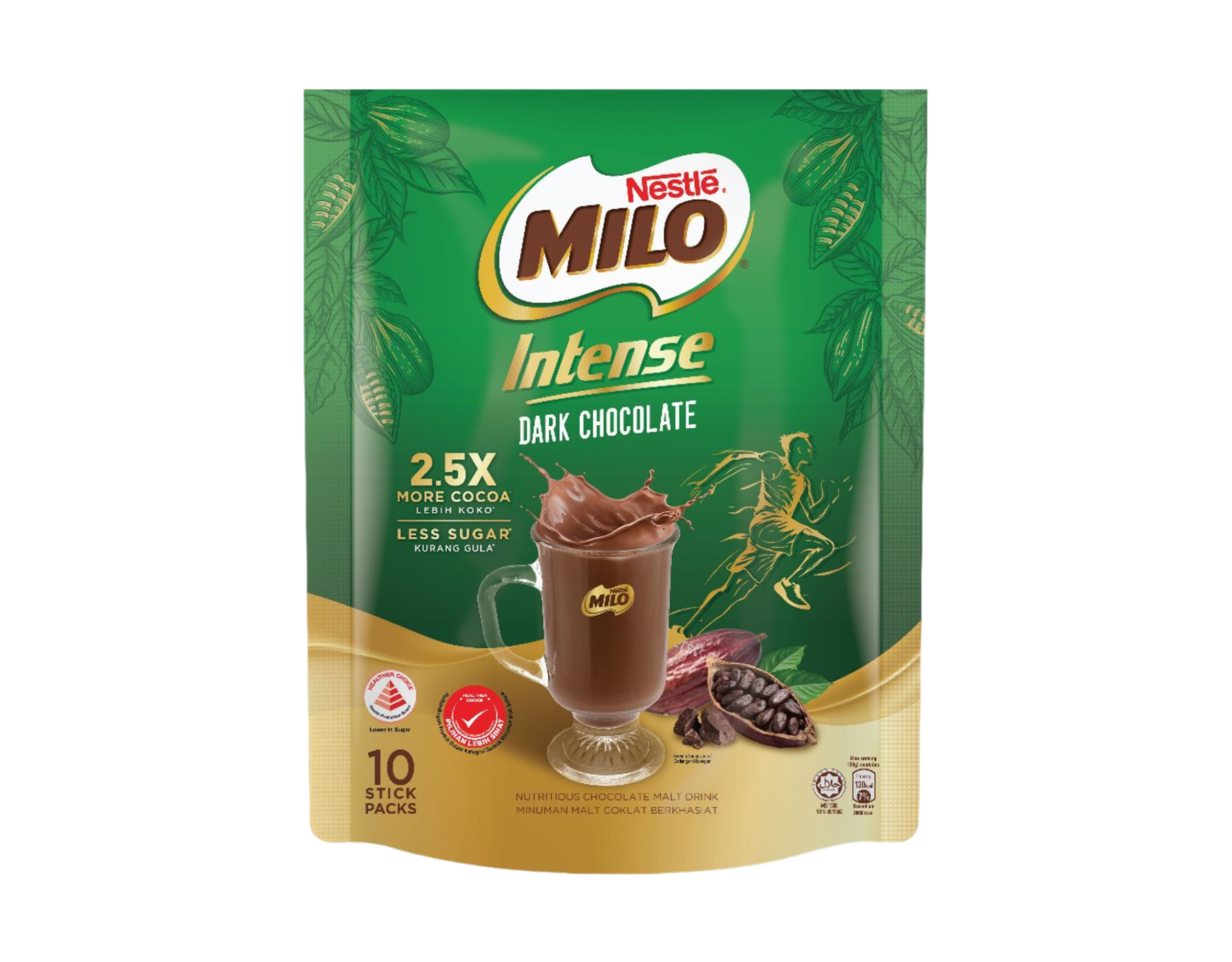 Milo Intense Dark Chocolate, 10 x 33g - Rich Taste
