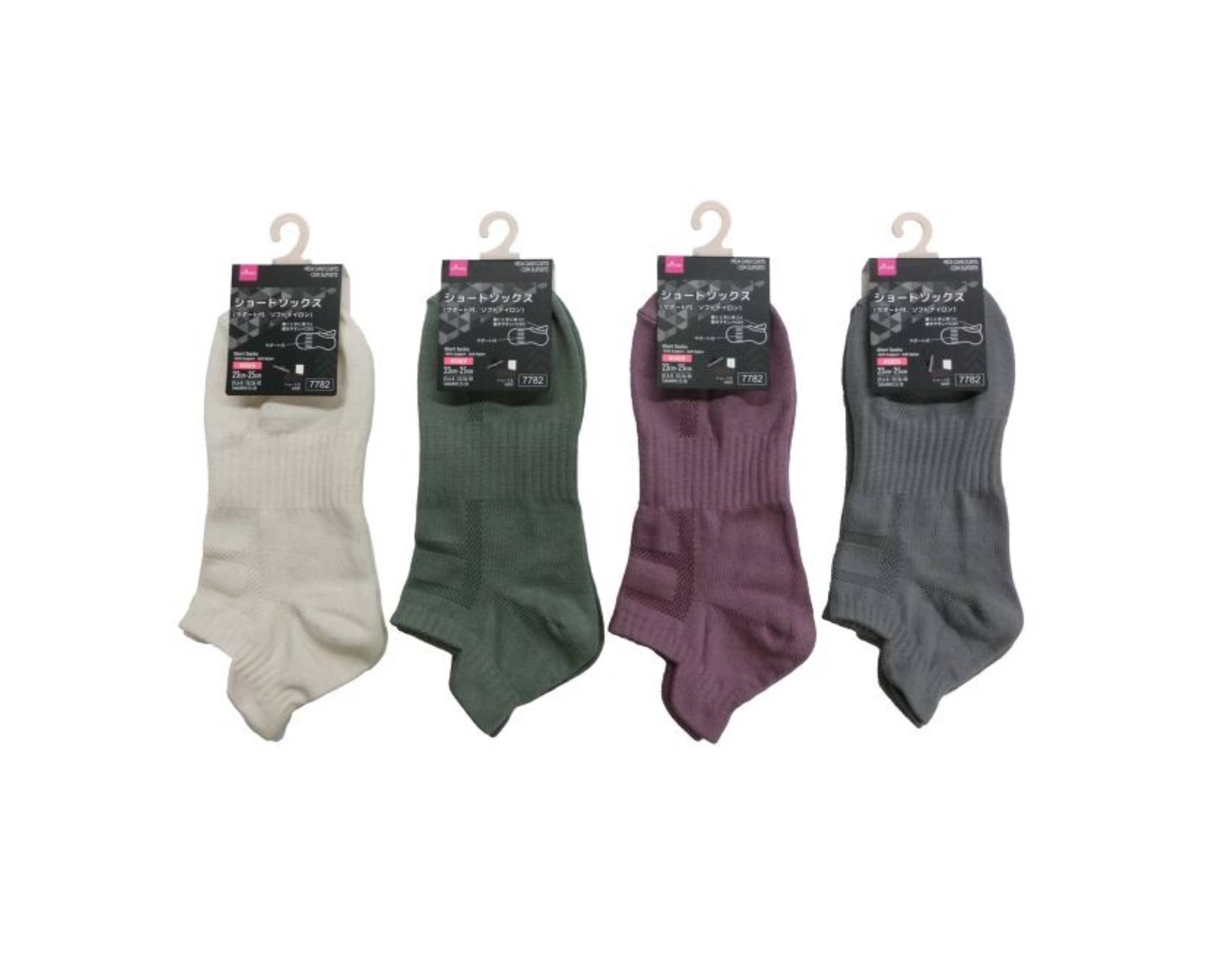 Daiso [SELECTED RANDOMLY] Short Socks With Support Soft Nylon | myaeon2go