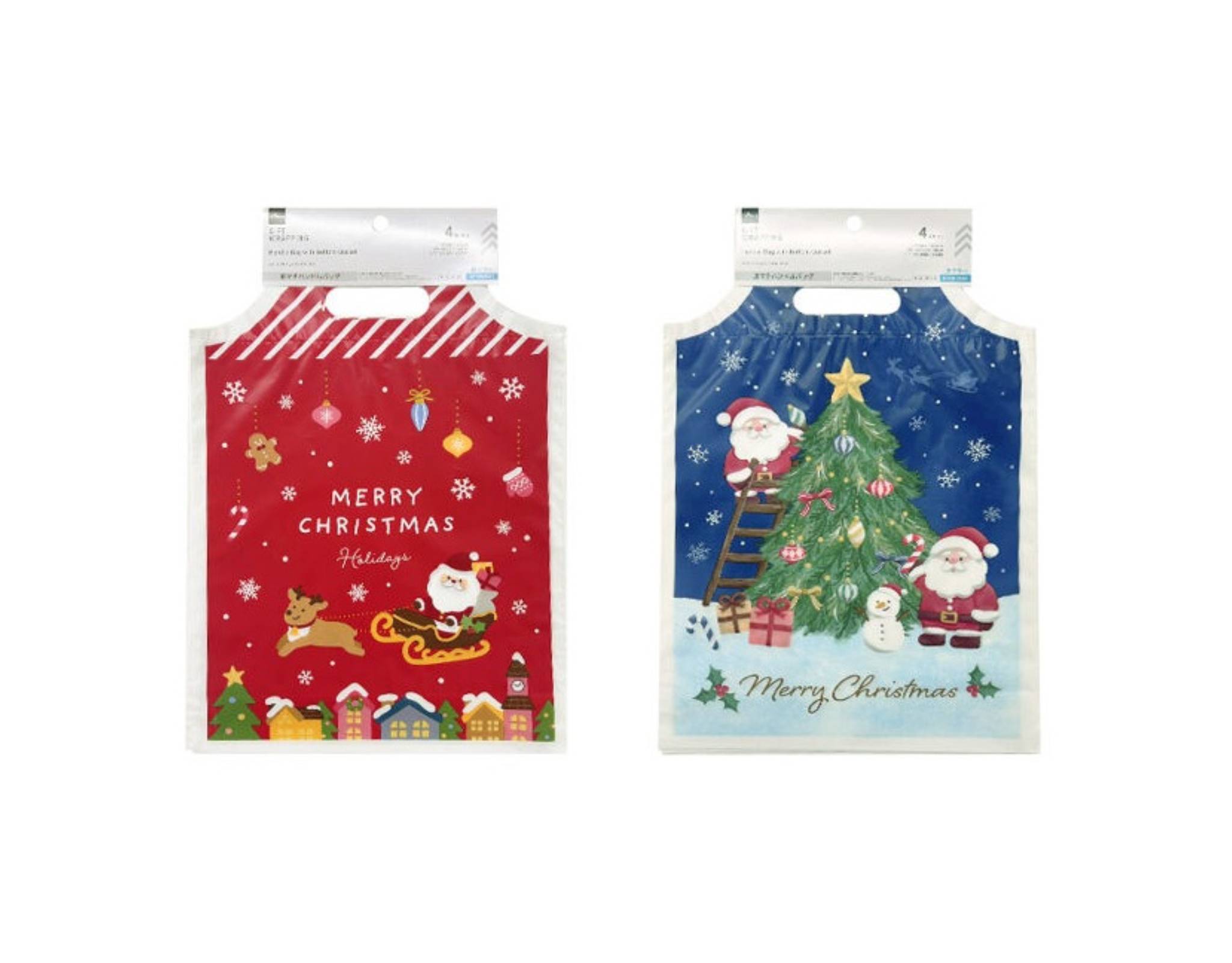 Daiso [SELECTED RANDOMLY] Christmas Handle Bag With Bottom Gusset ...