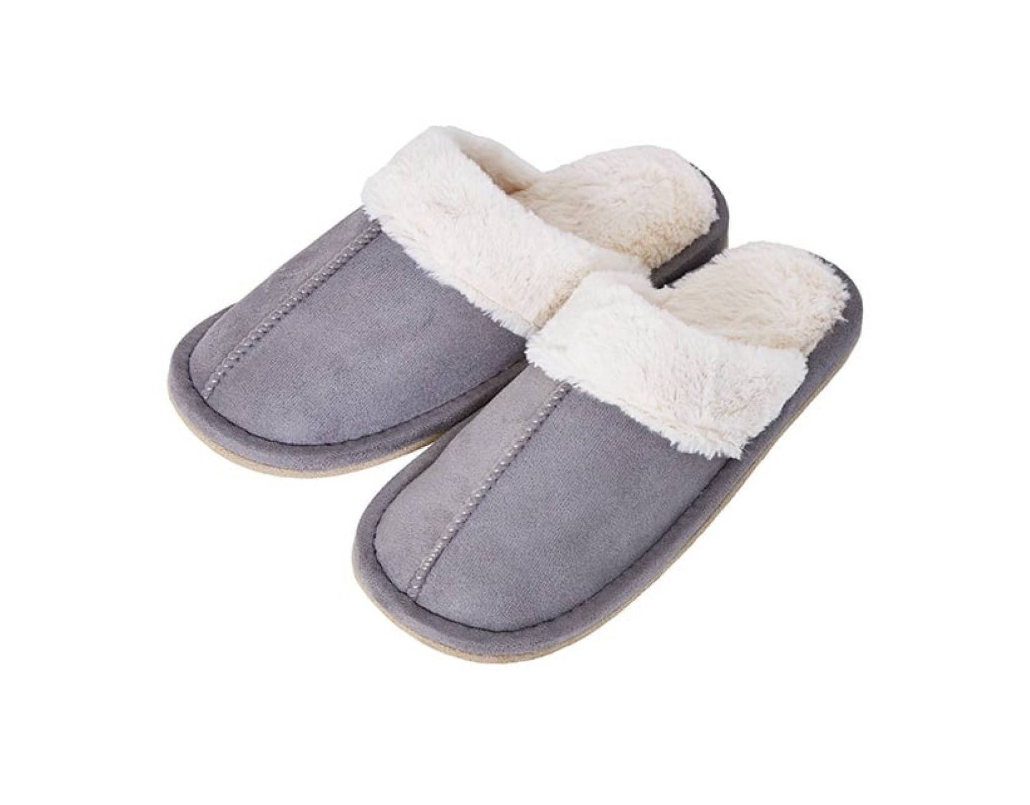 Home Coordy Boa Cuffs Slipper Extra Large Grey | myaeon2go