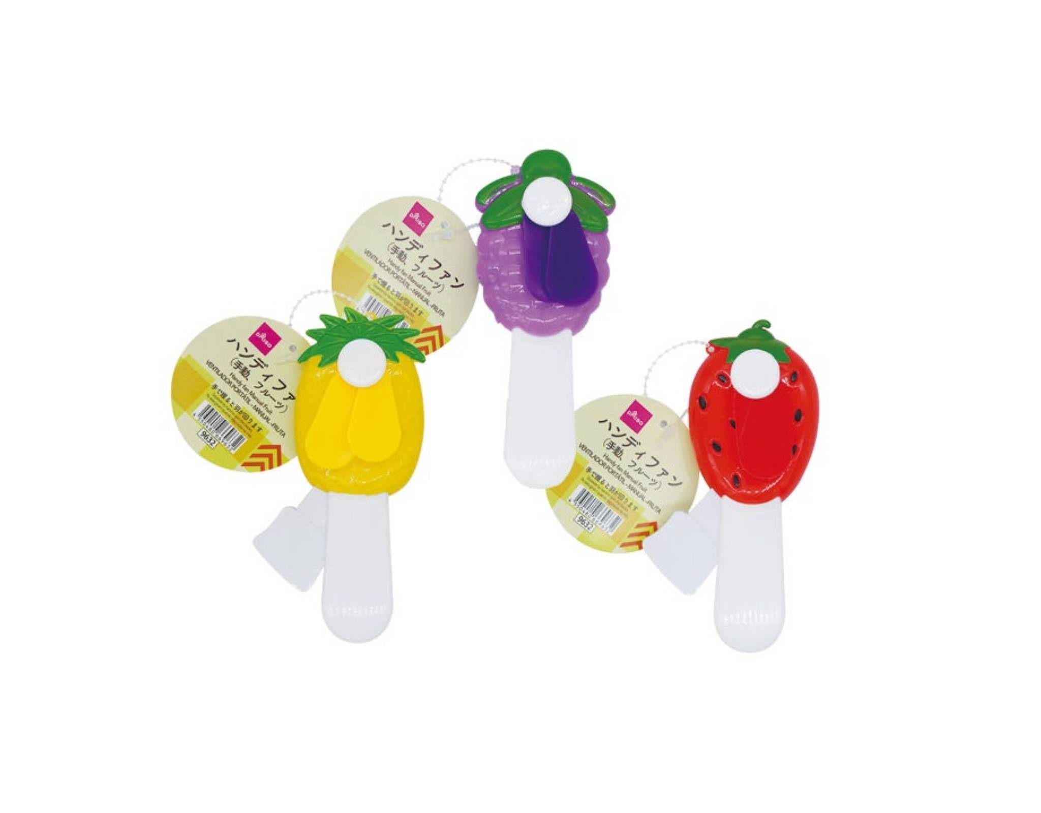 Daiso Handy Fan Manual Fruit Random Pattern | myaeon2go
