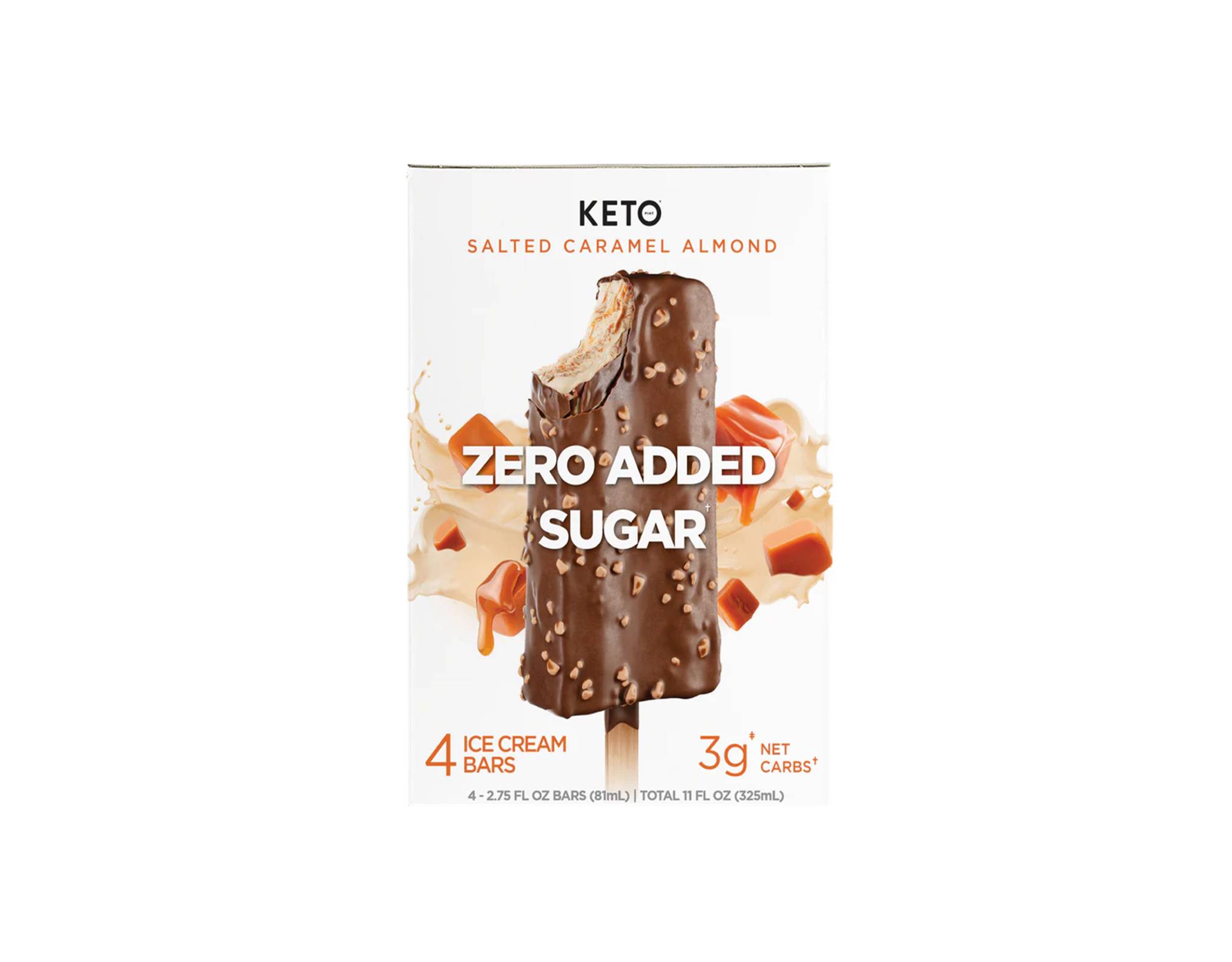 Keto Salted Caramel Almond Zero Added Sugar Ice Cream Bars | myaeon2go