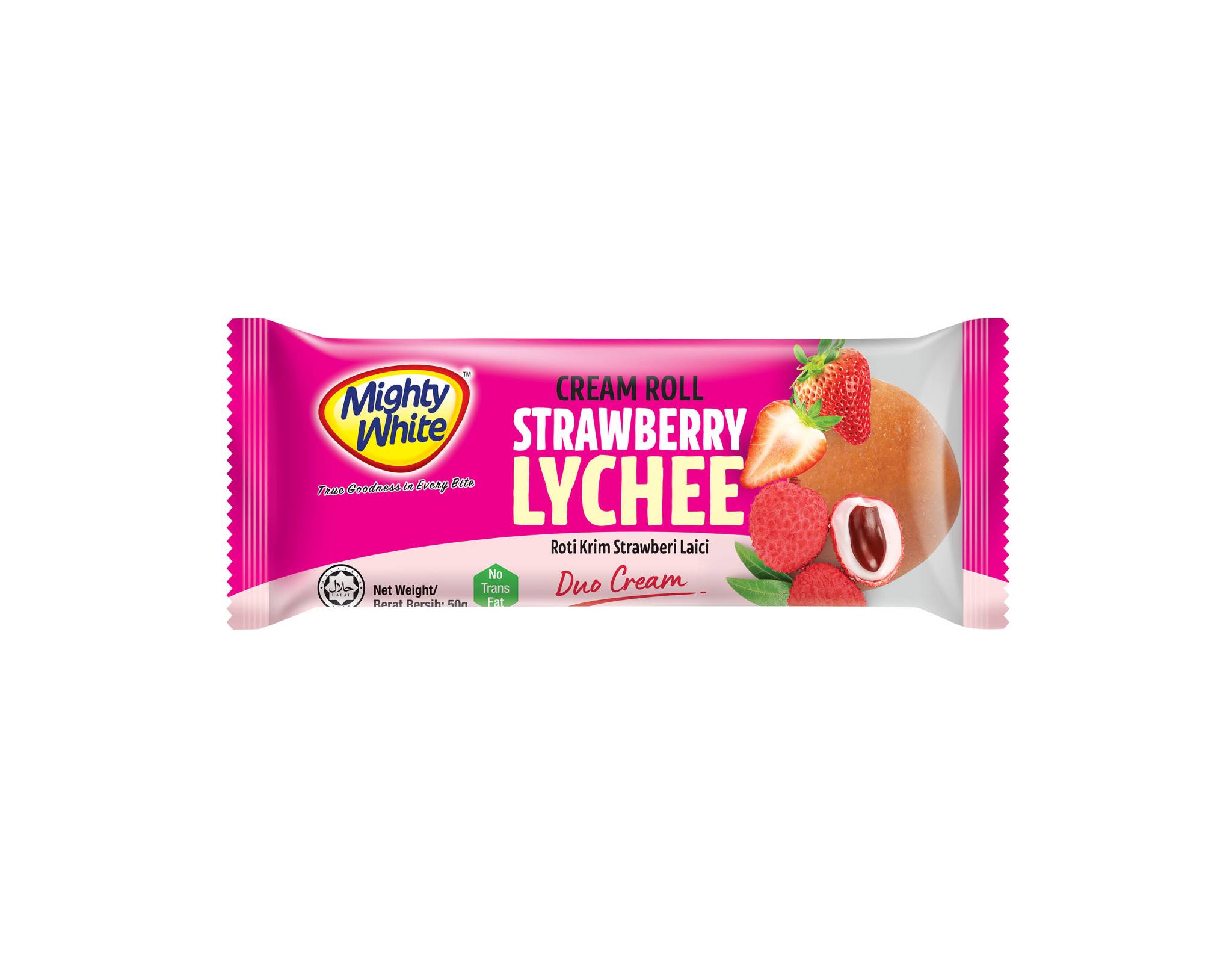 Mighty White Cream Roll Strawberry Lychee | myaeon2go