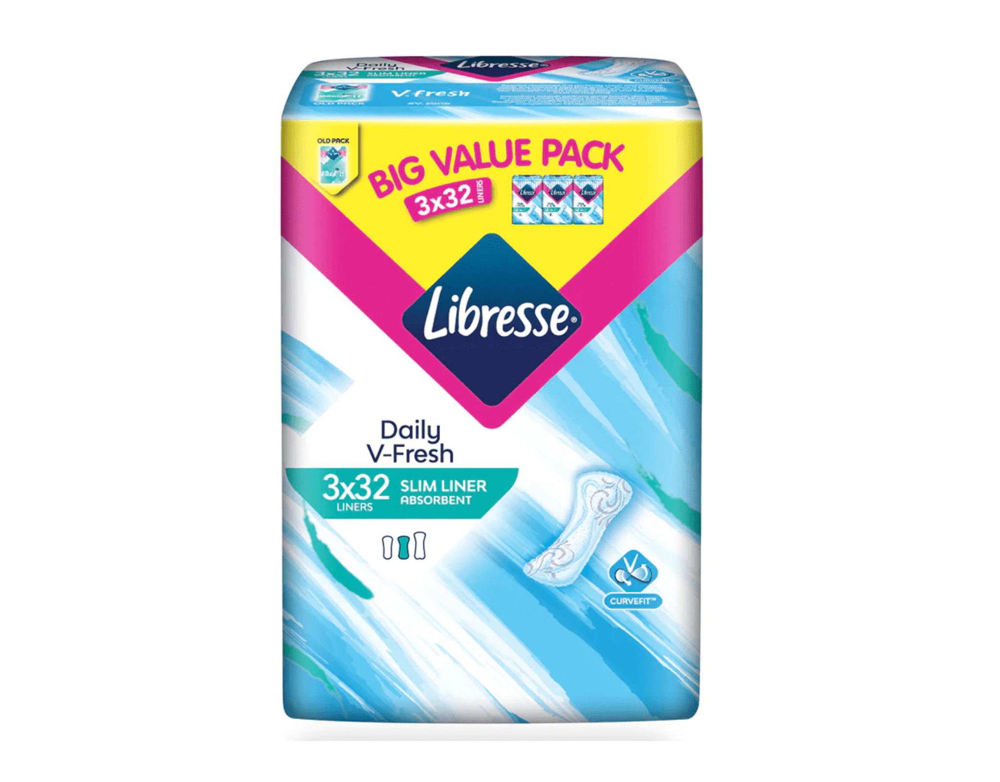 Libresse Slim Panty Liner 15cm 3x32 Pads - CurveFit Tech