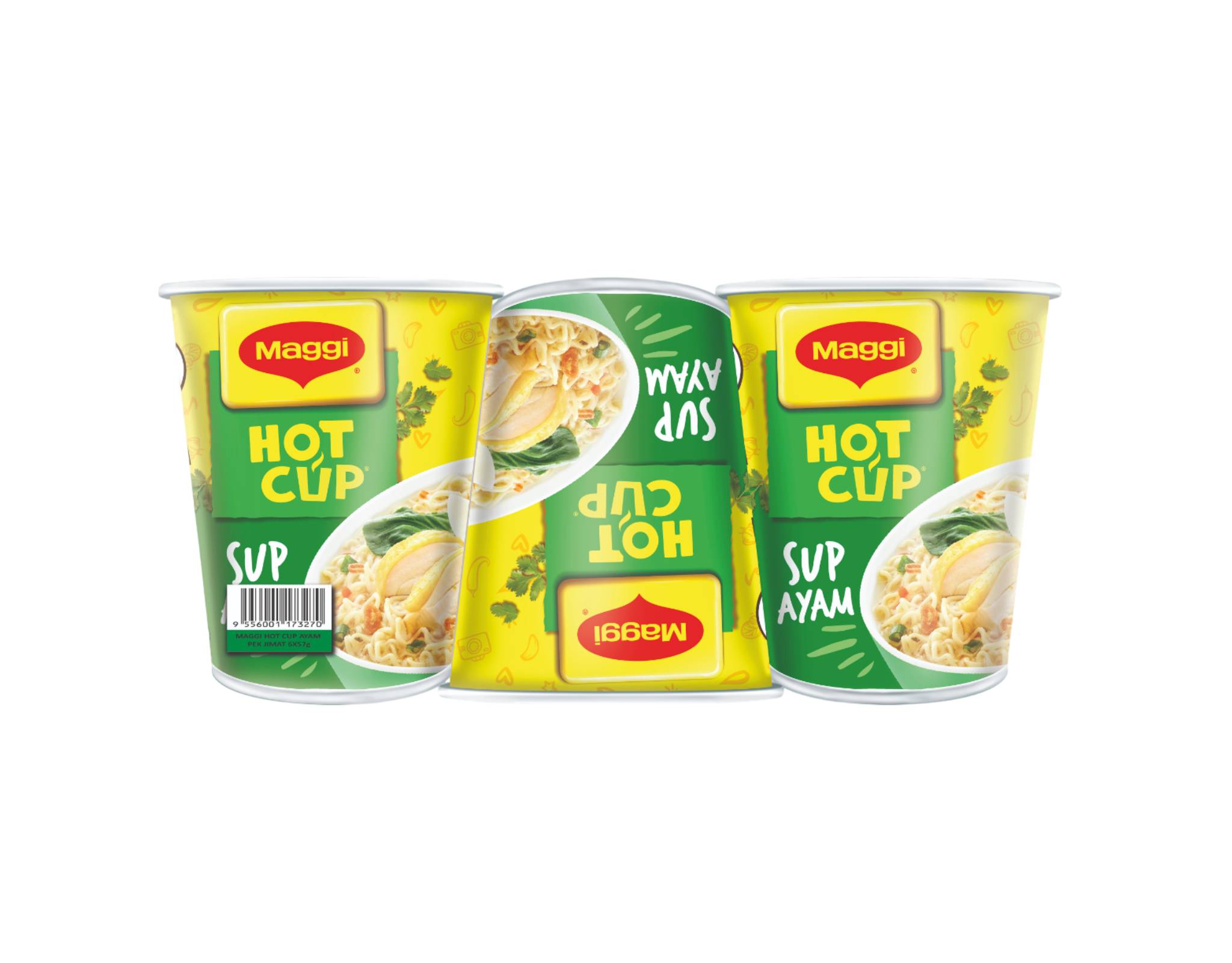 Maggi Hot Cup Chicken Multipack, 6x56g - Quick Snack