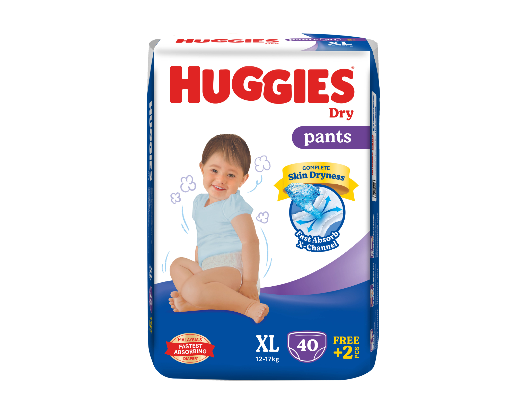 Huggies Dry Pants XL32, 40 pcs - Fast Absorbency