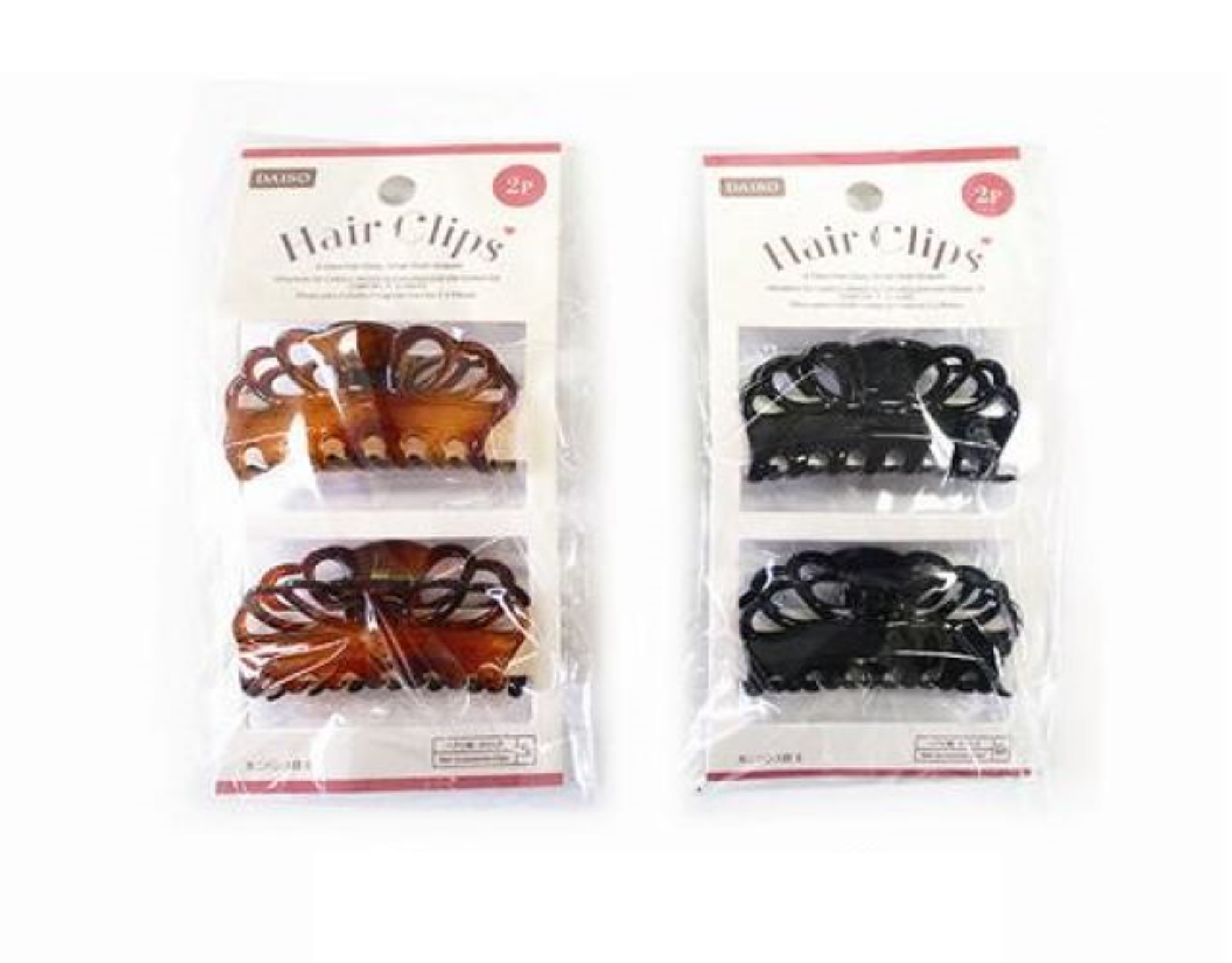 Daiso [SELECTED RANDOMLY] B7 Crab Type Hair Clips Shell (S Size ...