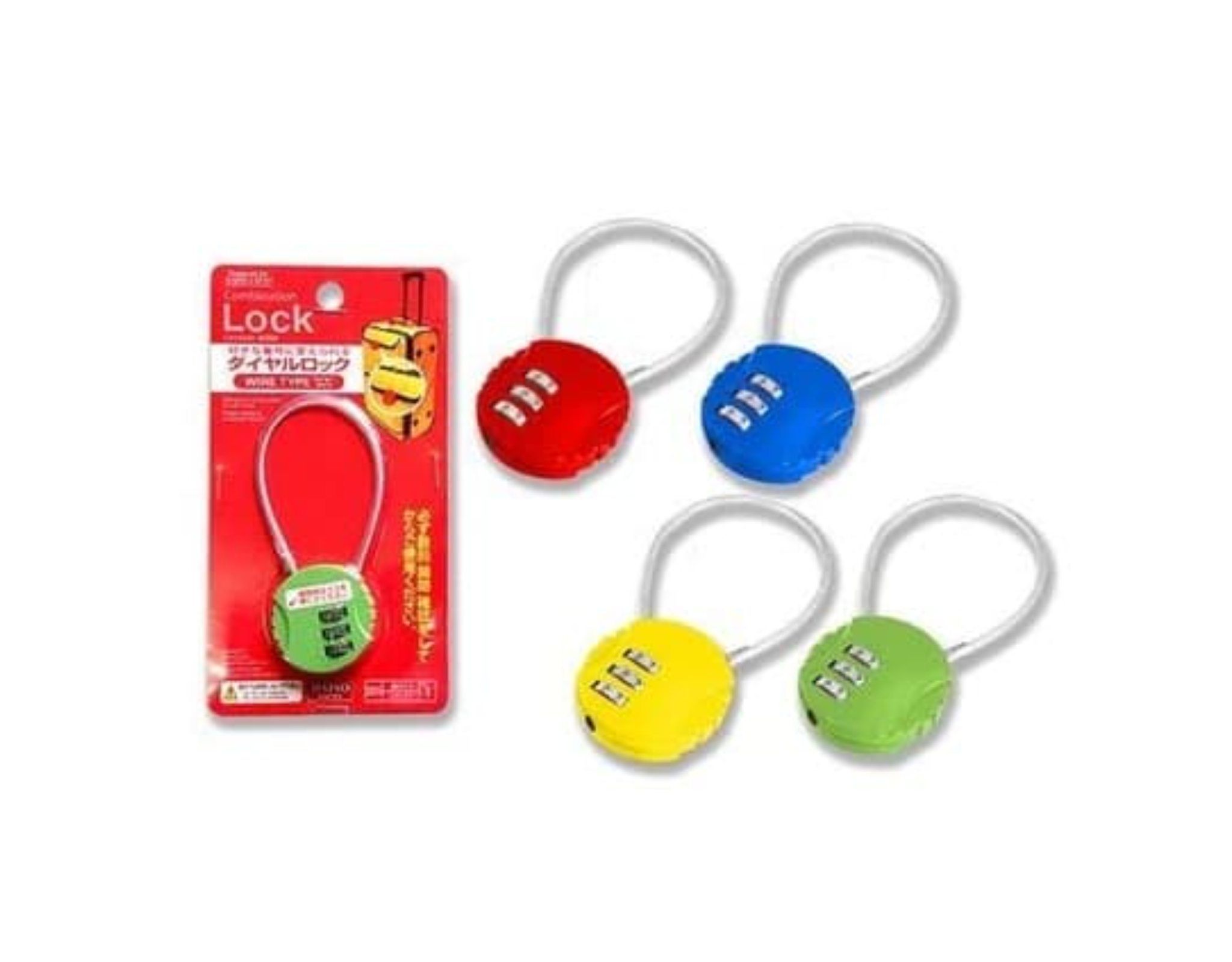 Daiso [SELECTED RANDOMLY] Combination Lock Wire Type | myaeon2go