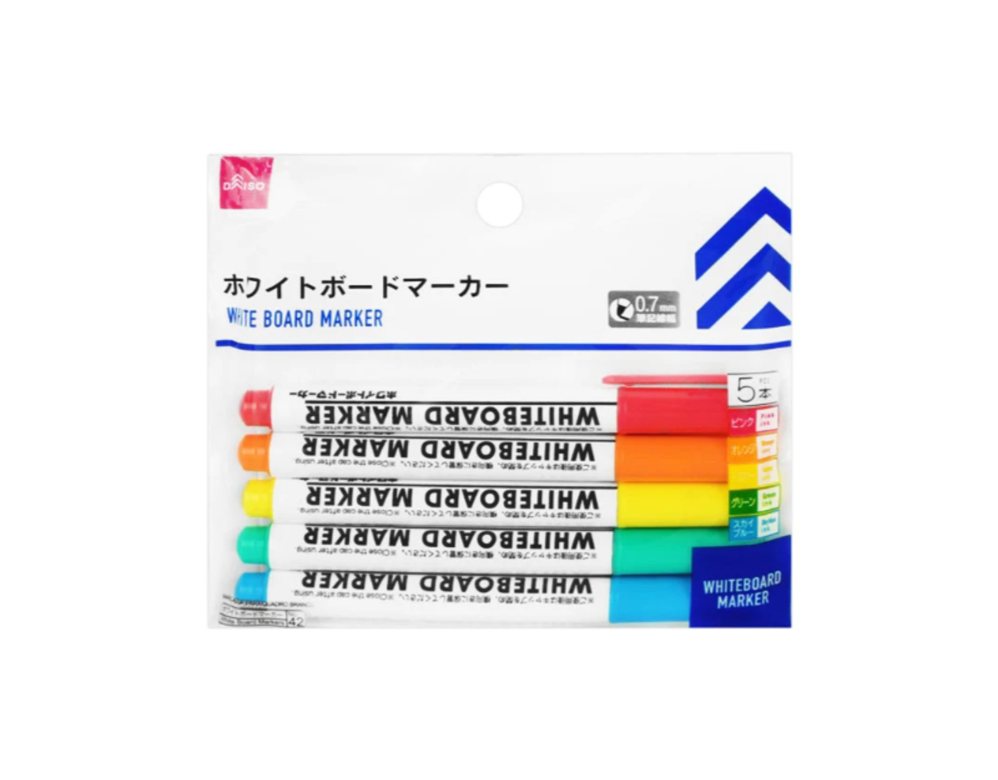Daiso White Board Marker Colors 5's | myaeon2go
