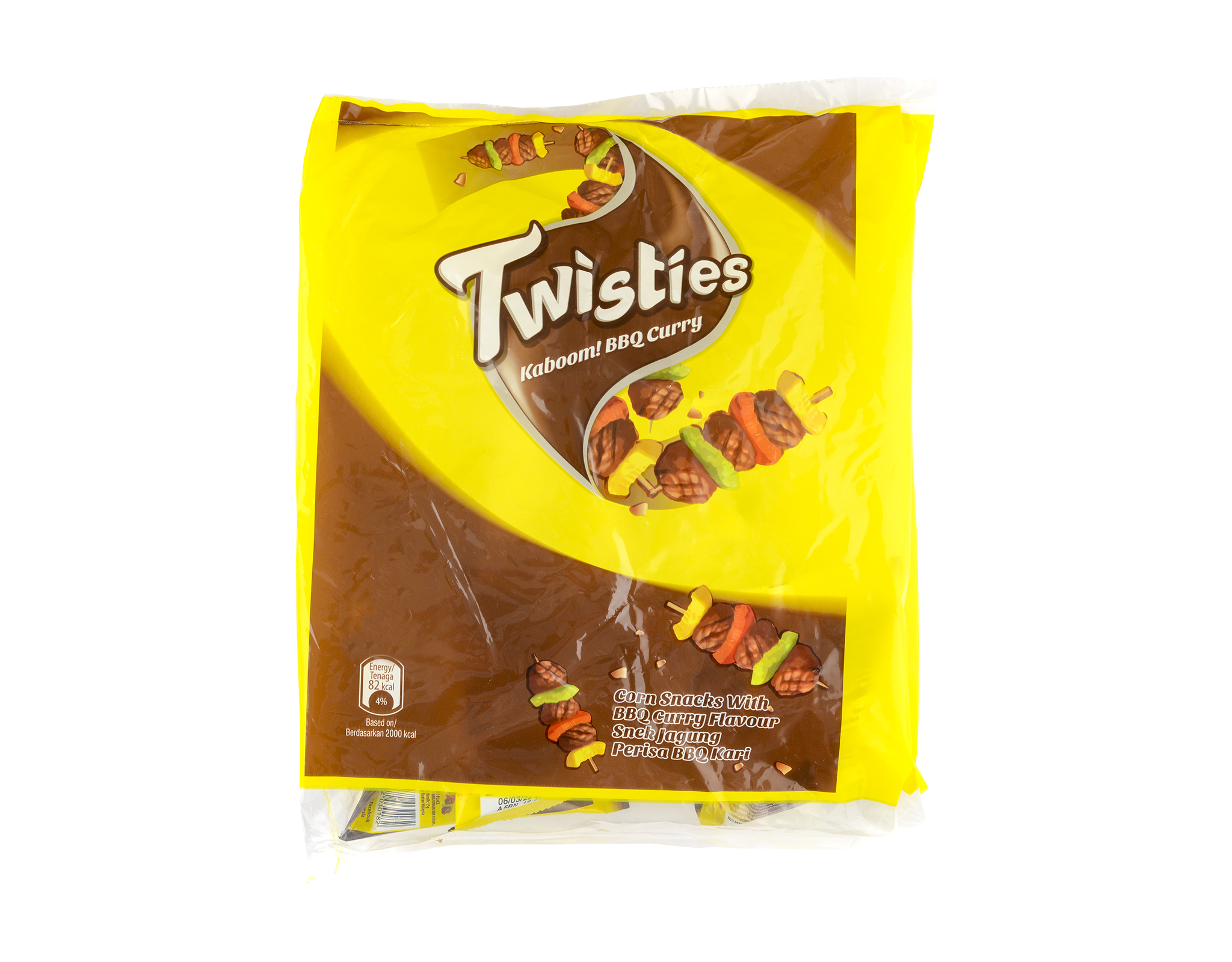 Twisties BBQ Curry 8x13g - Flavorful Snack