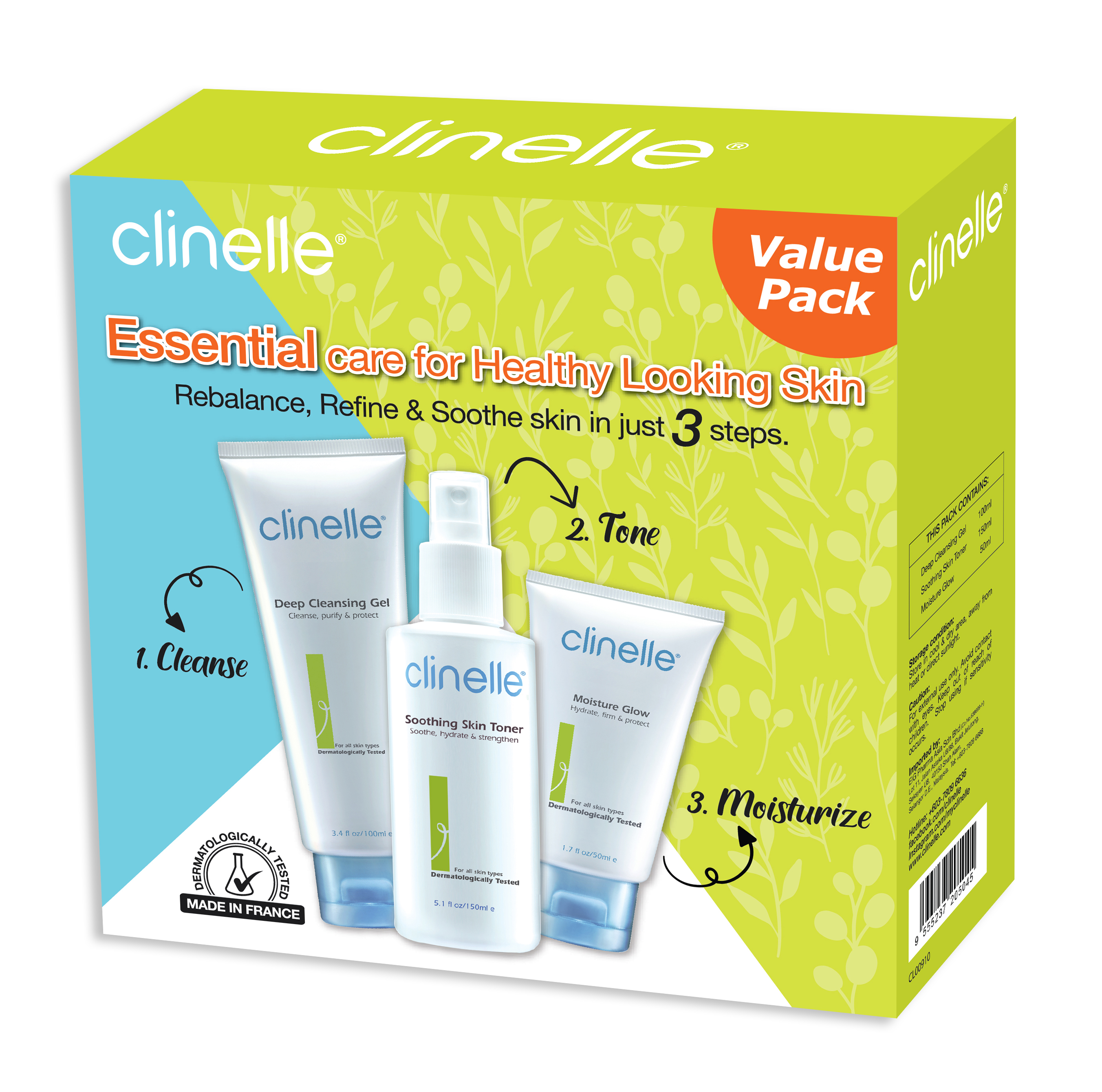 Clinelle Essential Care Skin Pack - Rebalance & Soothe