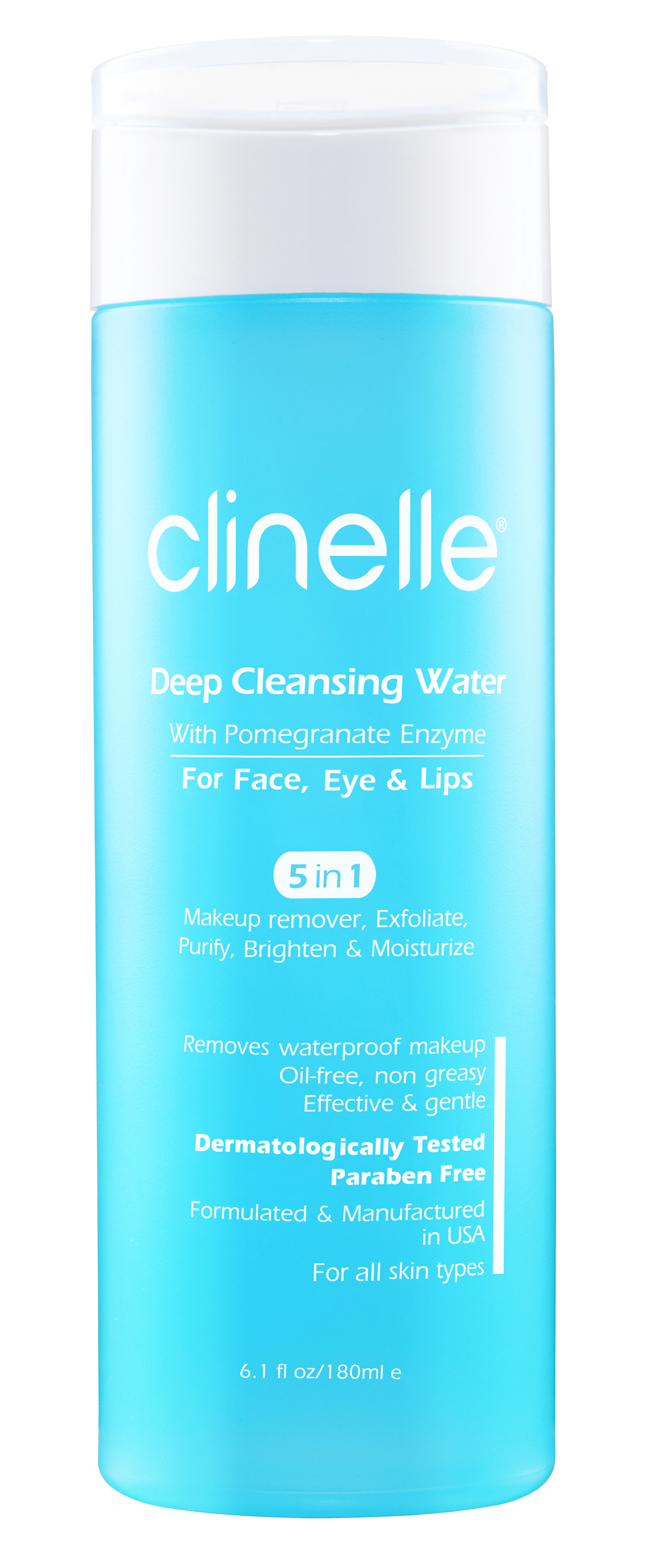 Clinelle Deep Cleansing Water, 180ml - 5-in-1 Makeup Remover