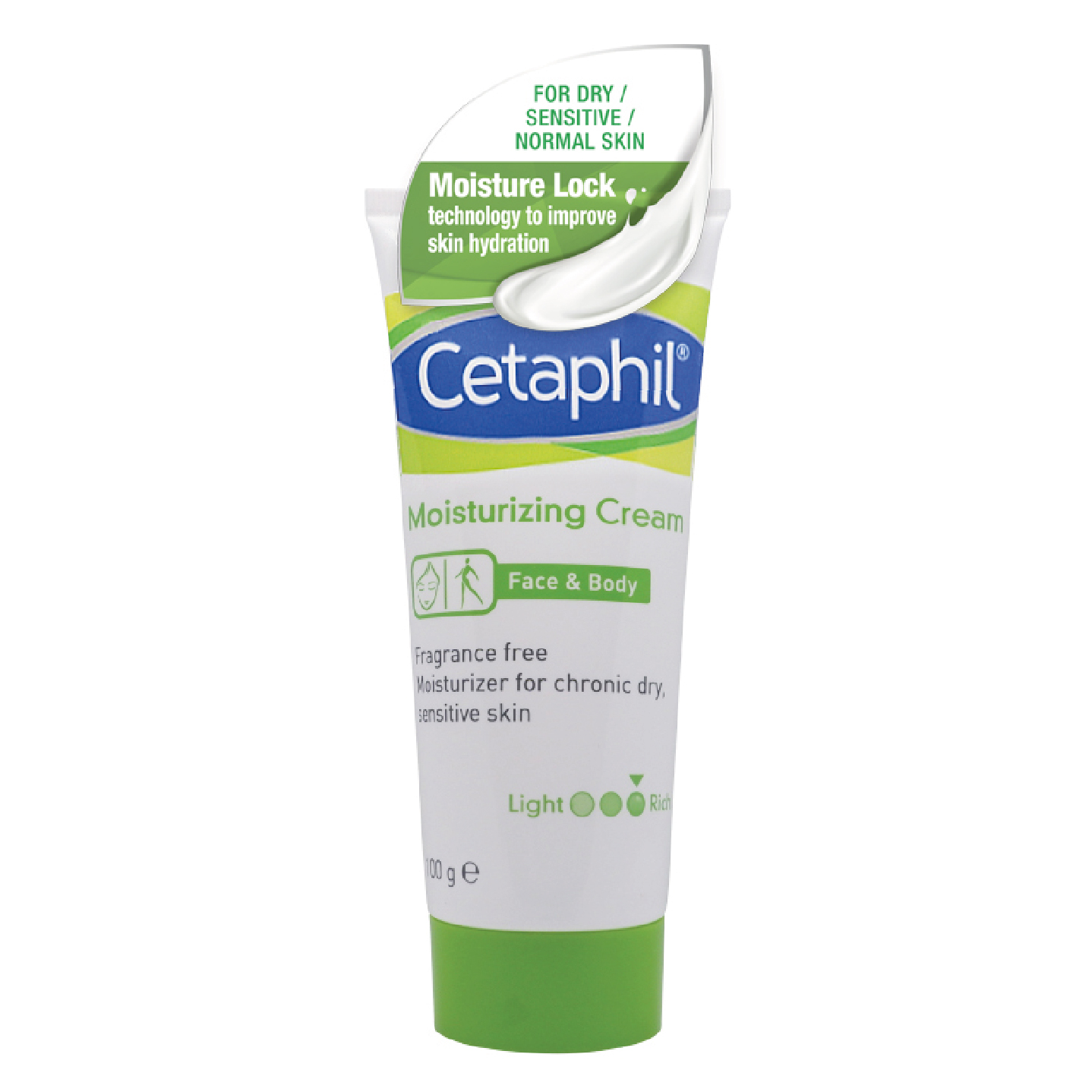 Cetaphil Moisturizing Cream 100g - Moisture Lock Tech