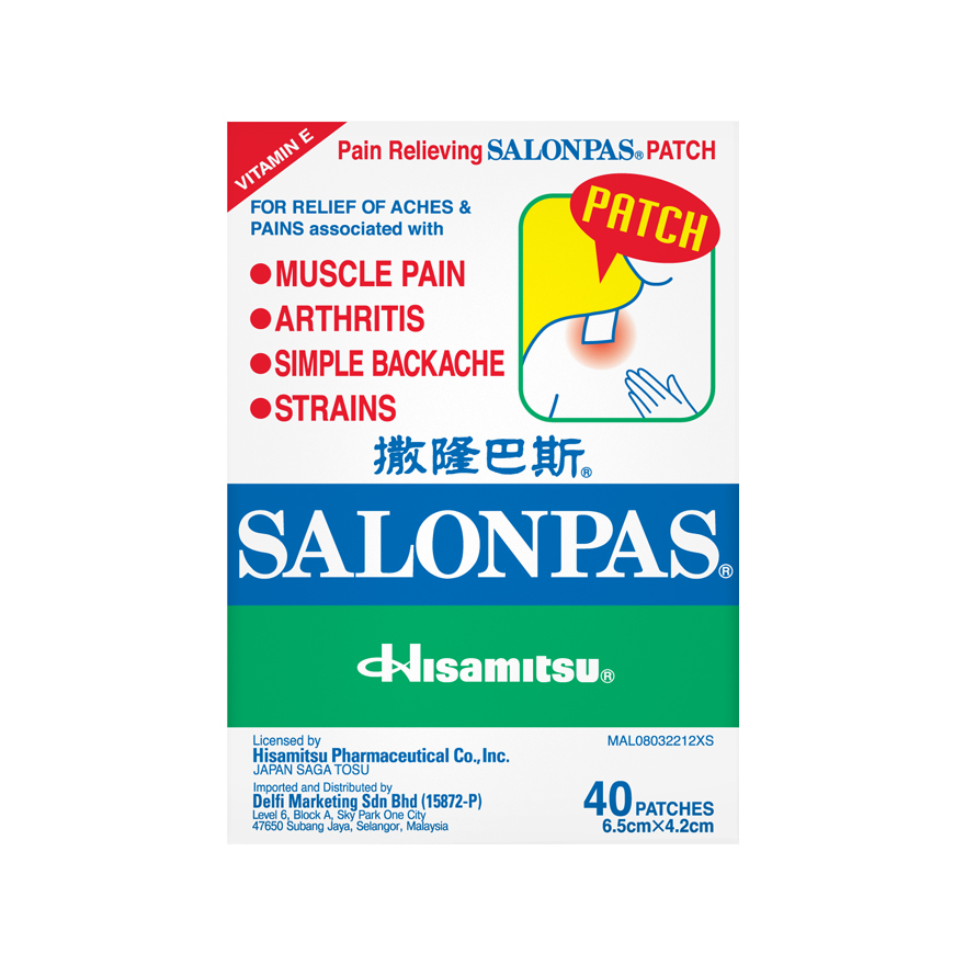 Salonpas Patch 40s - Fast Pain Relief
