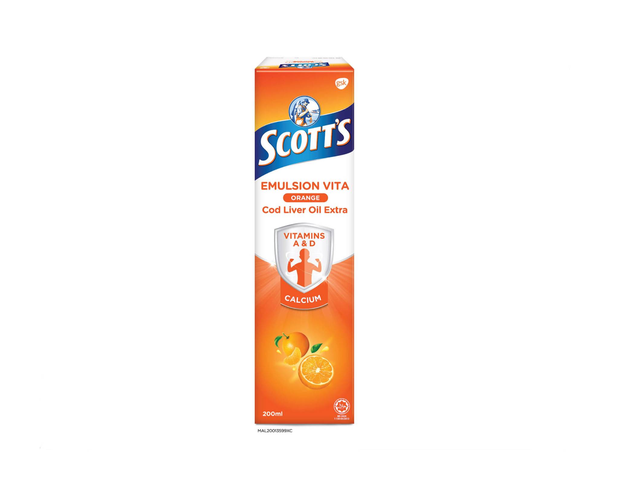 Scott's Emulsion Orange, 200ml - Strong Bones & Immunity