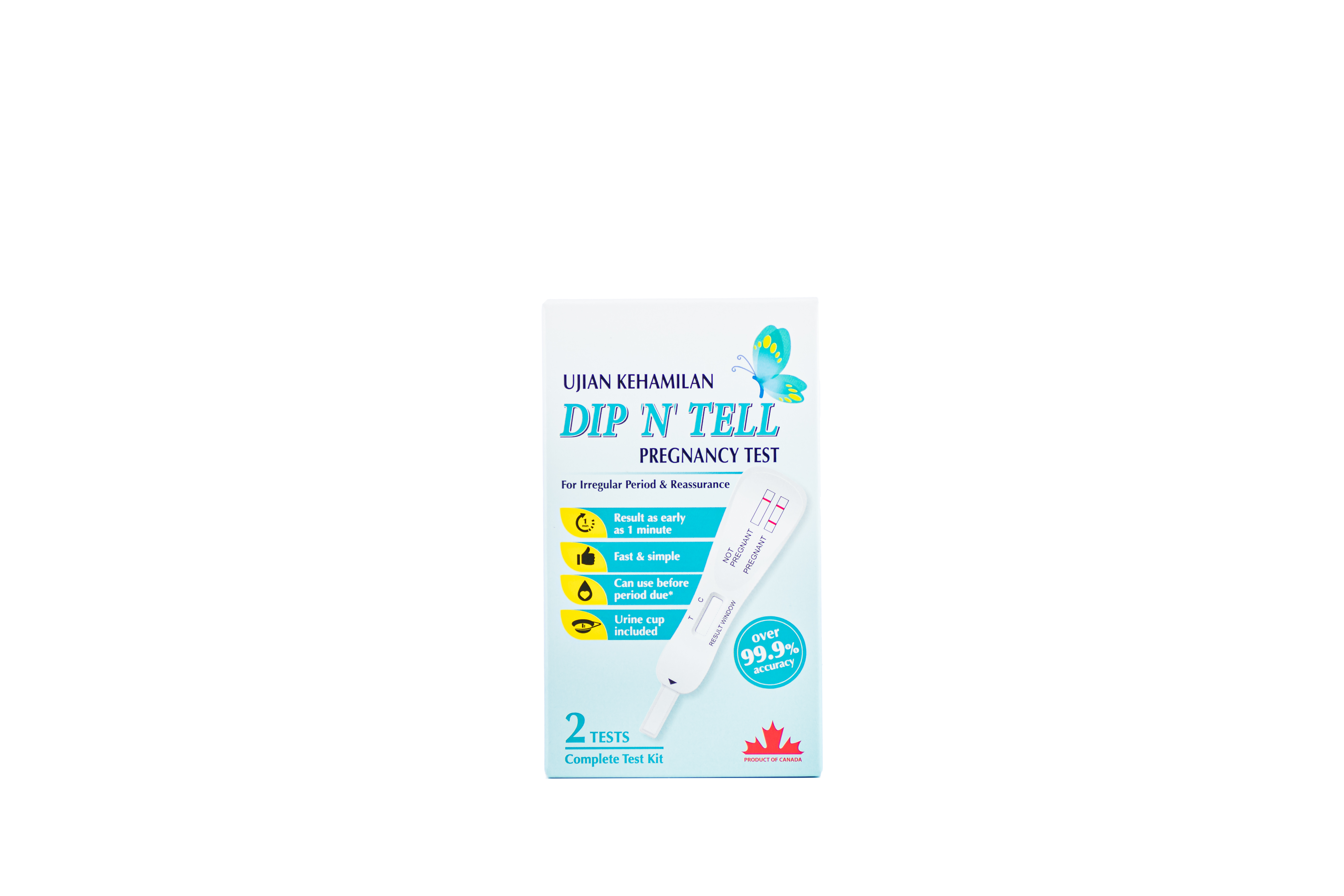 Dip `N` Tell Pregnancy Test, 2 pcs - Fast & Accurate