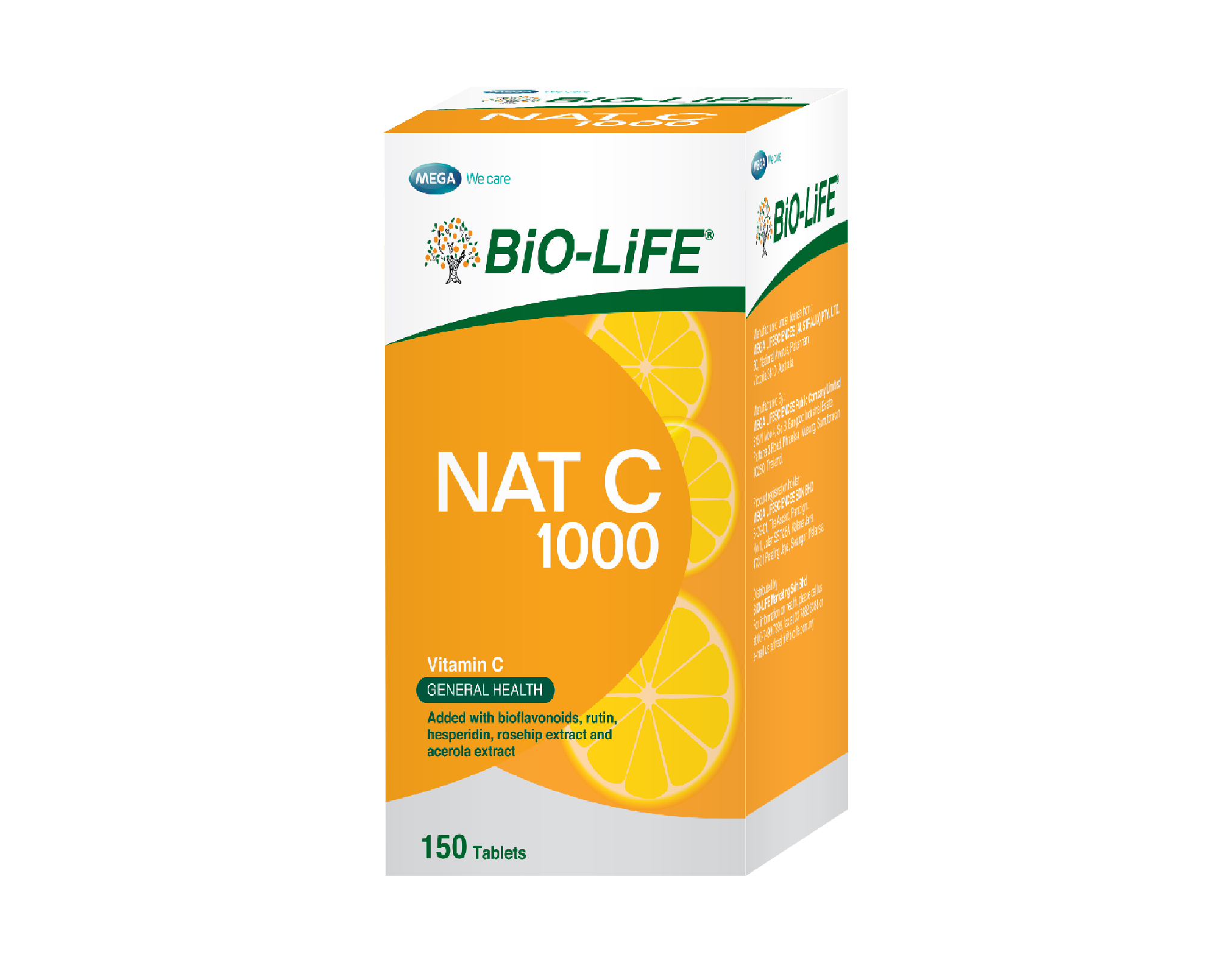Biolife Nat C 1000 Vitamin C, 150's - Immune Support