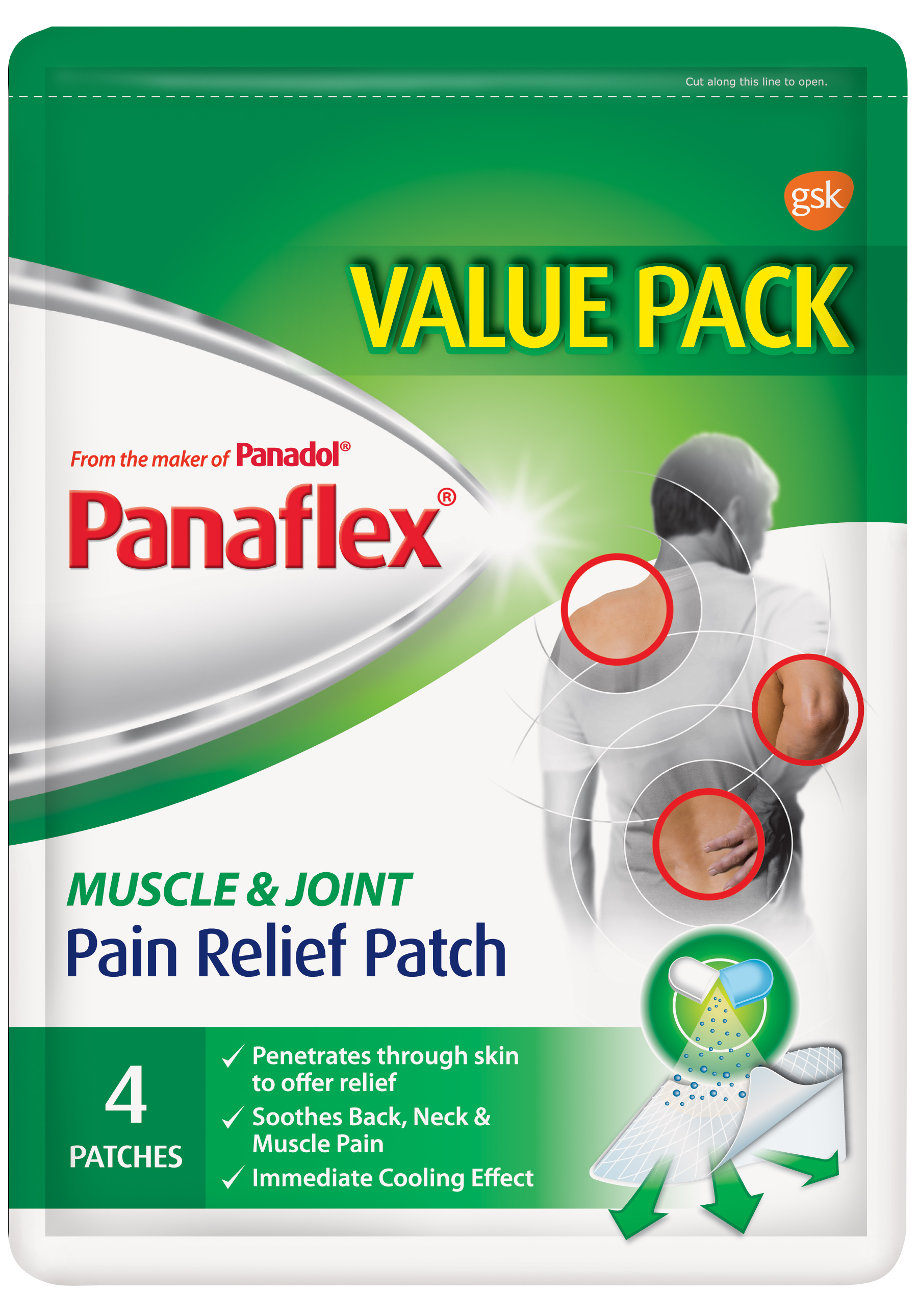 Panaflex Pain Relief Patch, 4 Patches - Cooling Relief
