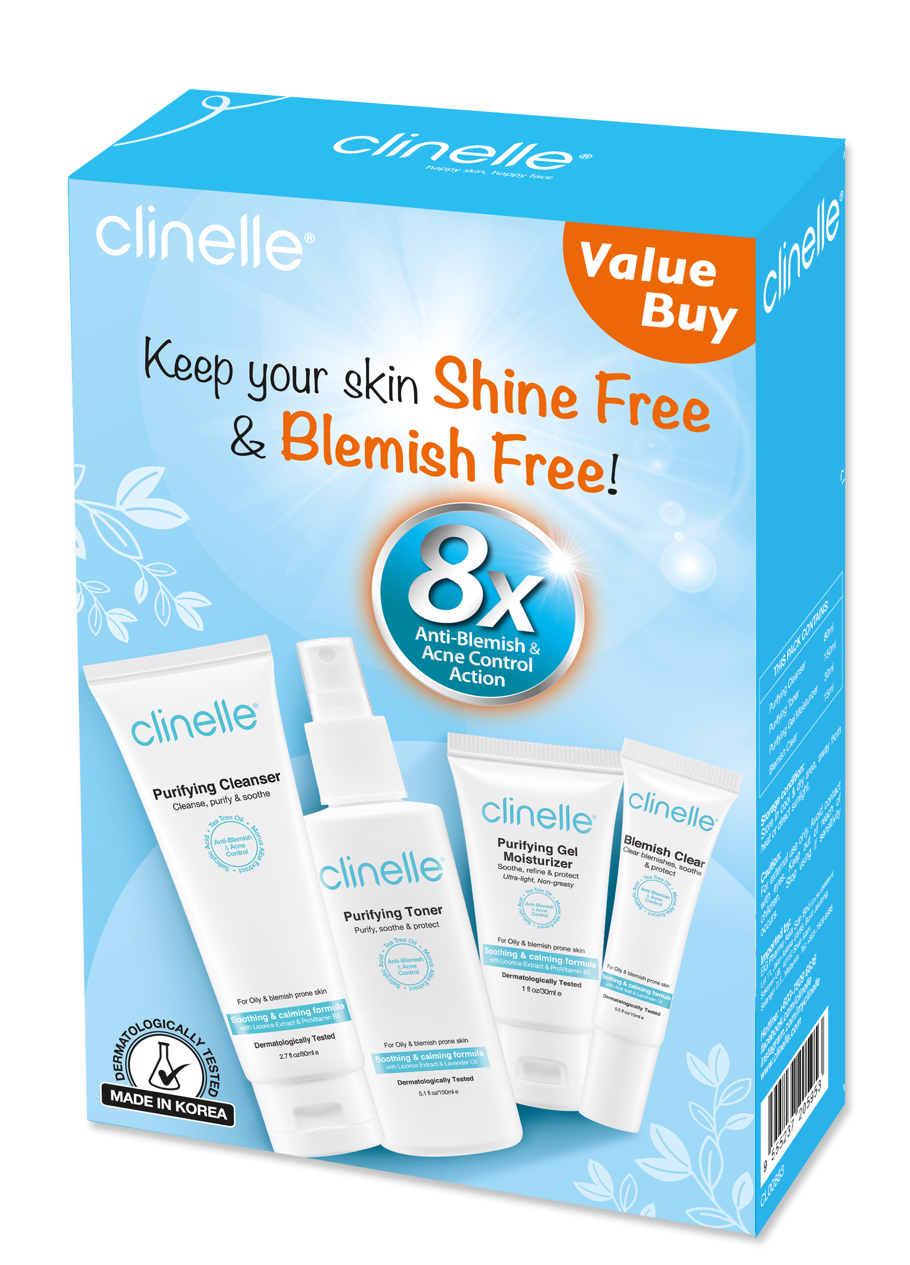 Clinelle Blemish Free Pack 4`S, 4's - Anti-Blemish & Acne Control