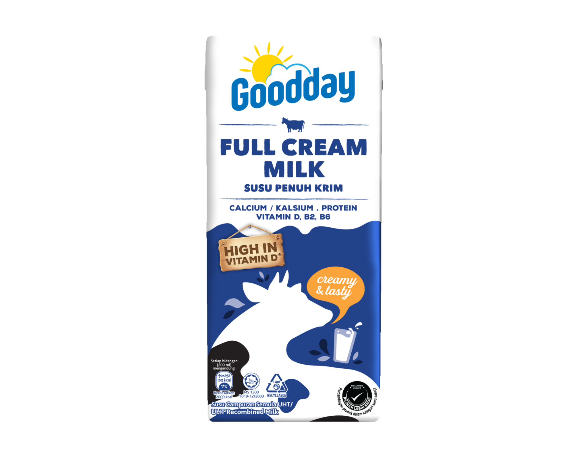 Goodday Full Cream Uht Milk, 1L - Creamy & Tasty
