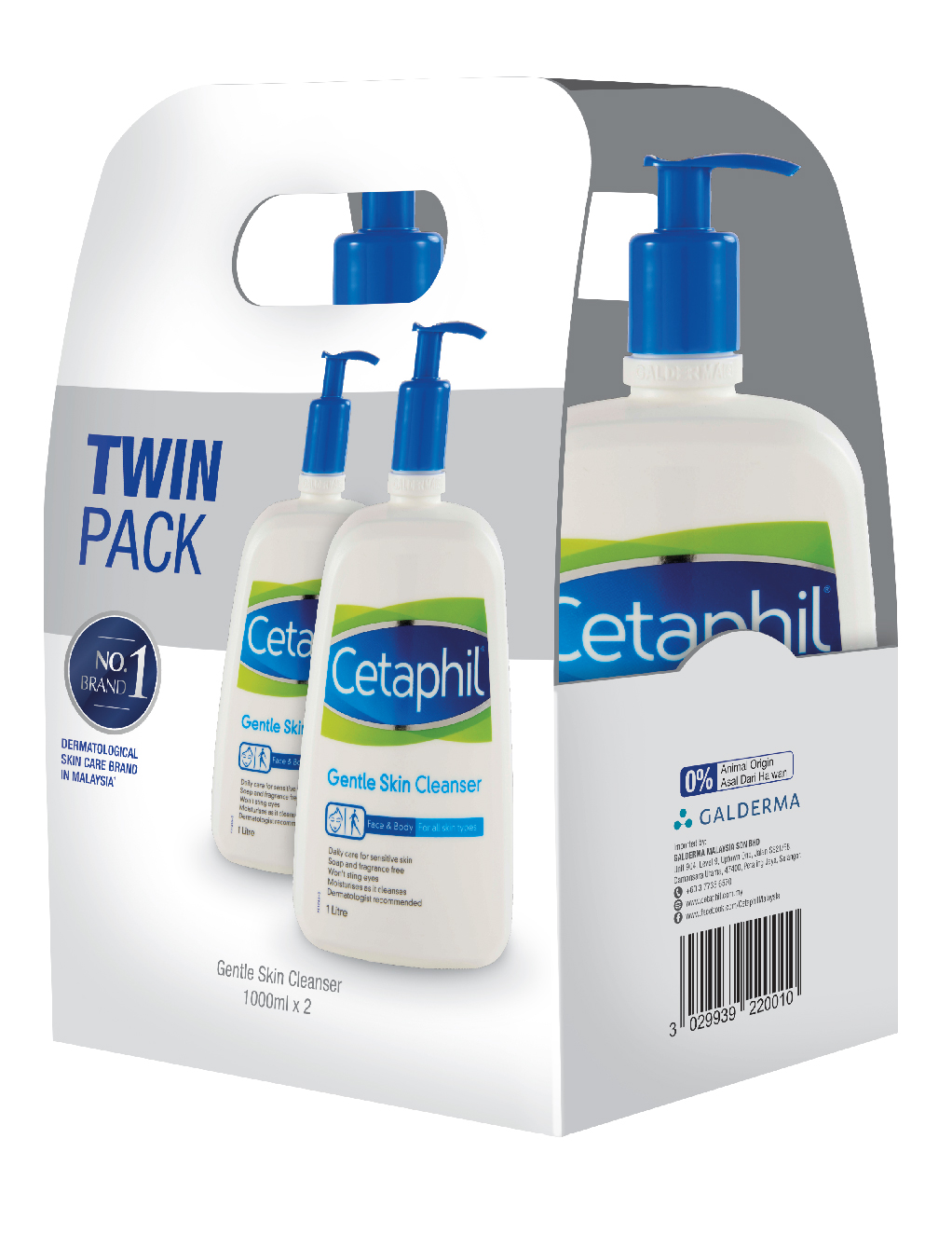 Cetaphil Skin Cleanser Twinpack 1000ml - Gentle Care