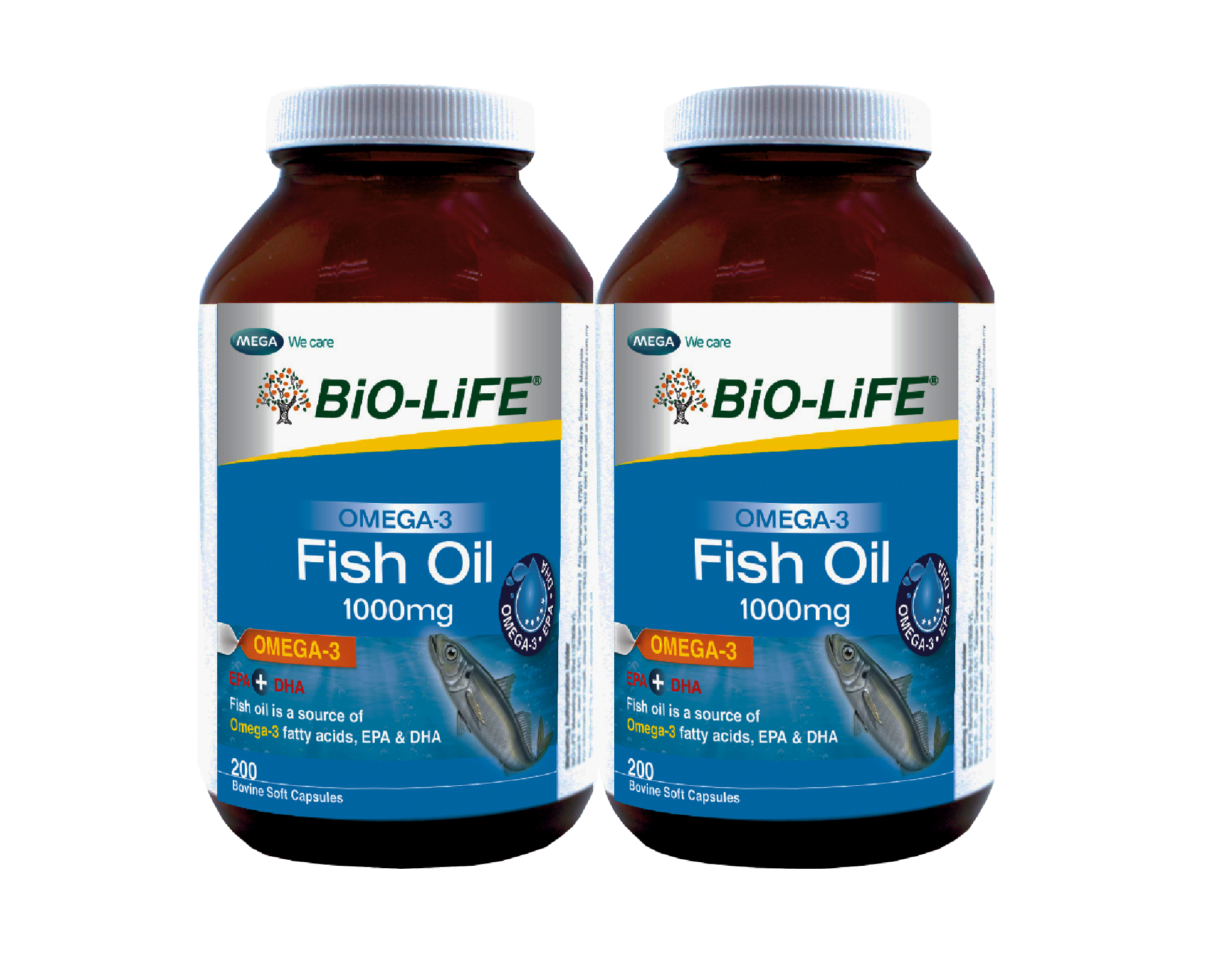 Biolife Omega-3 Fish Oil 1000mg, 2 x 200's - Heart Health