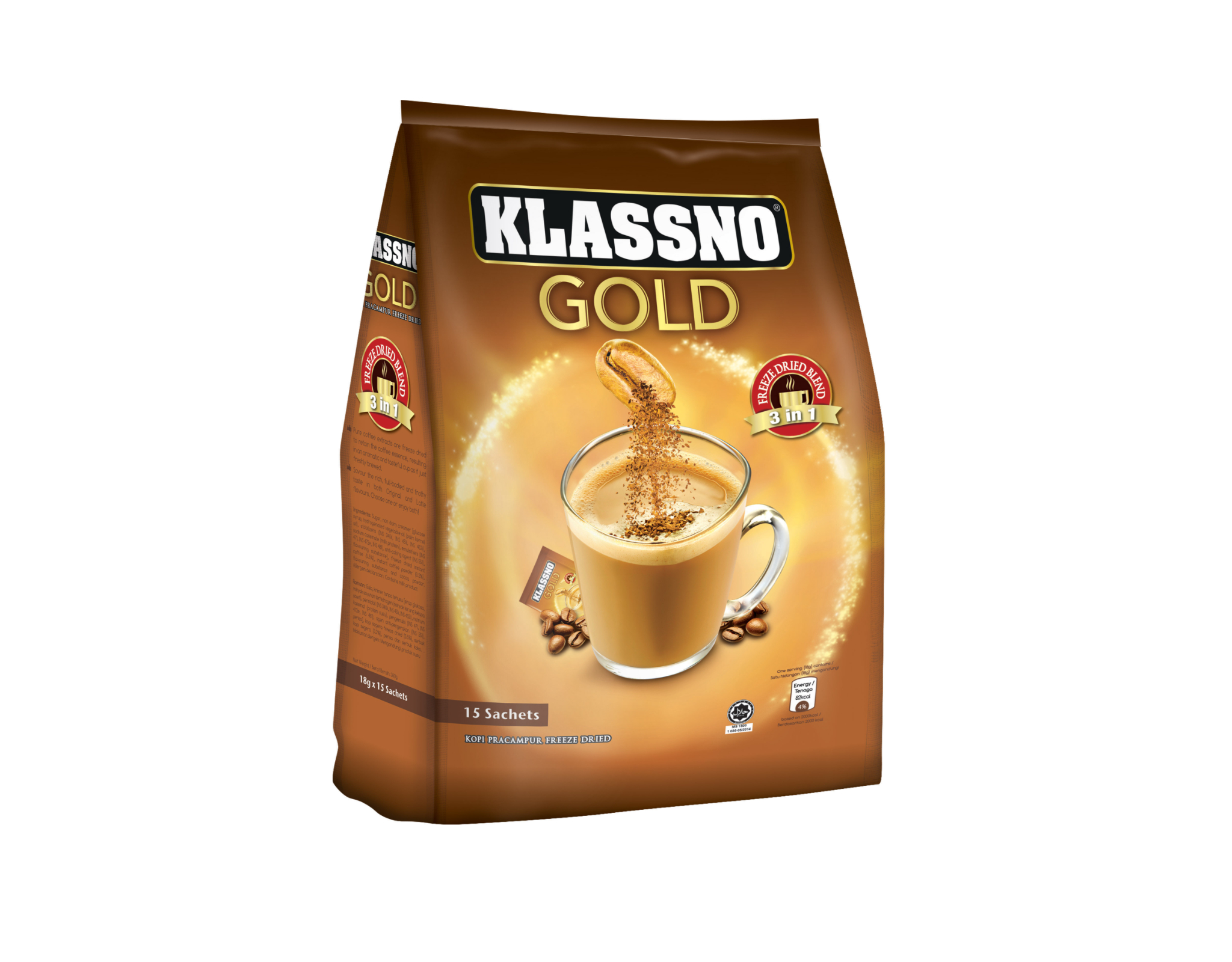 Klassno 3 in 1 Gold Freeze Dried Coffee | myaeon2go