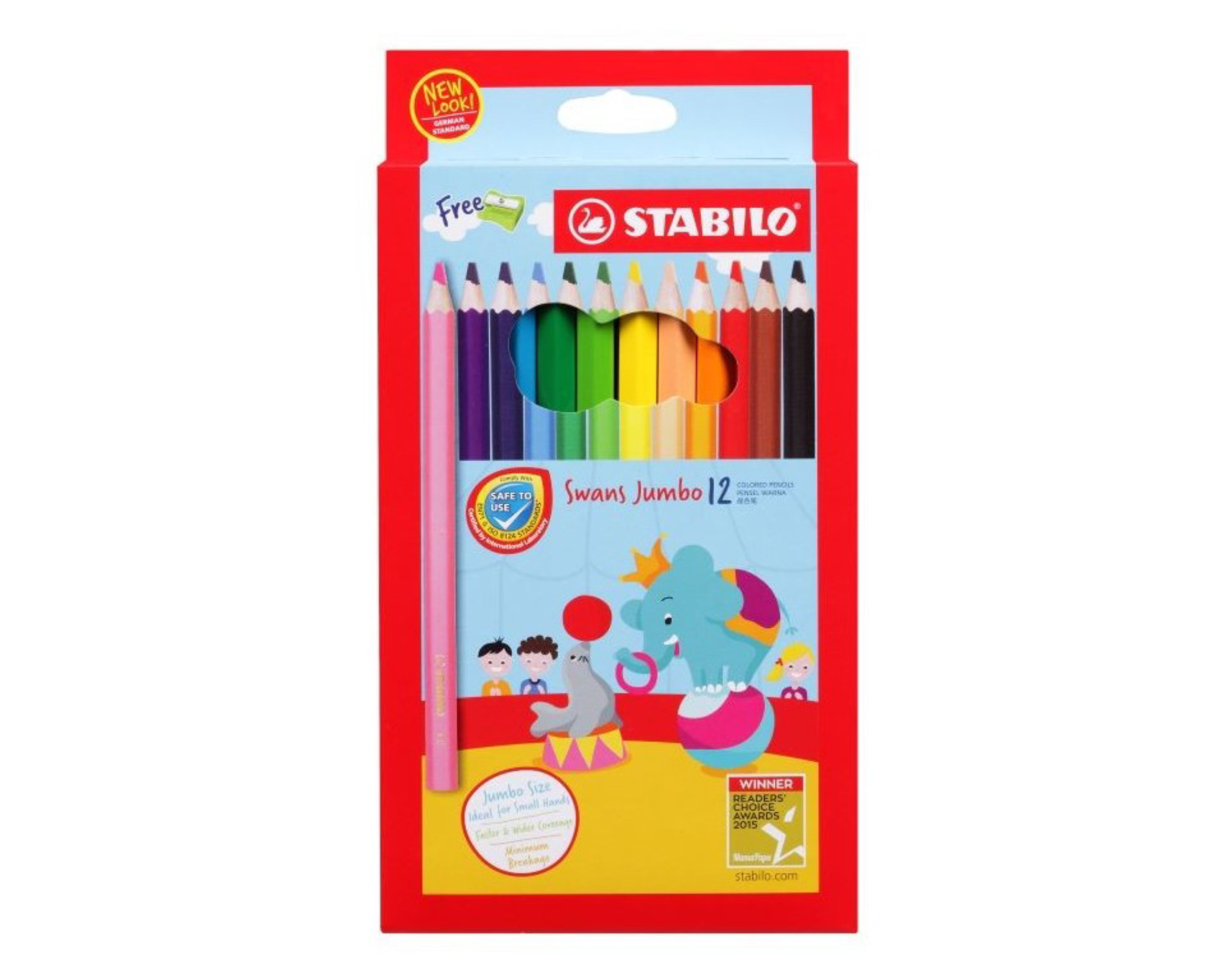 Stabilo Jumbo Colour Pencil 12 Set Full | myaeon2go