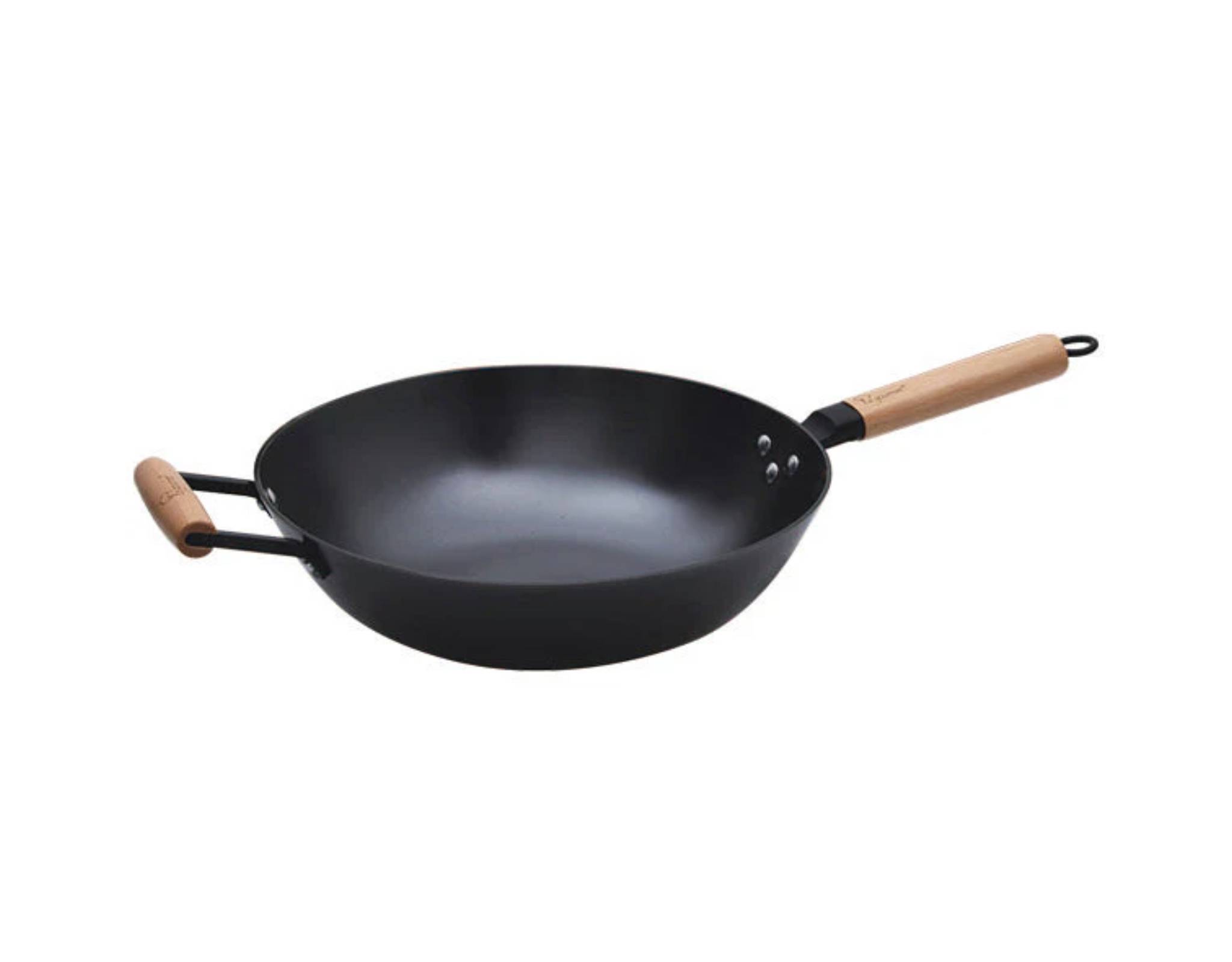 La Gourmet Nitriding Cast Iron Open Wok with Handle | myaeon2go