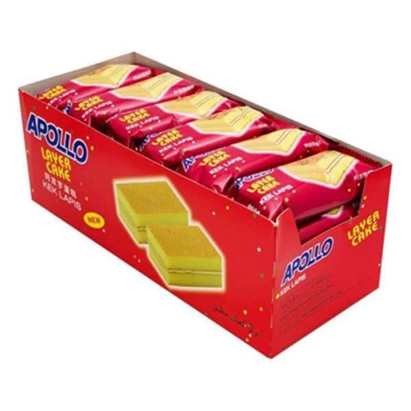 Apollo Layer Cake, 24 x 18 g - Delicious Snack