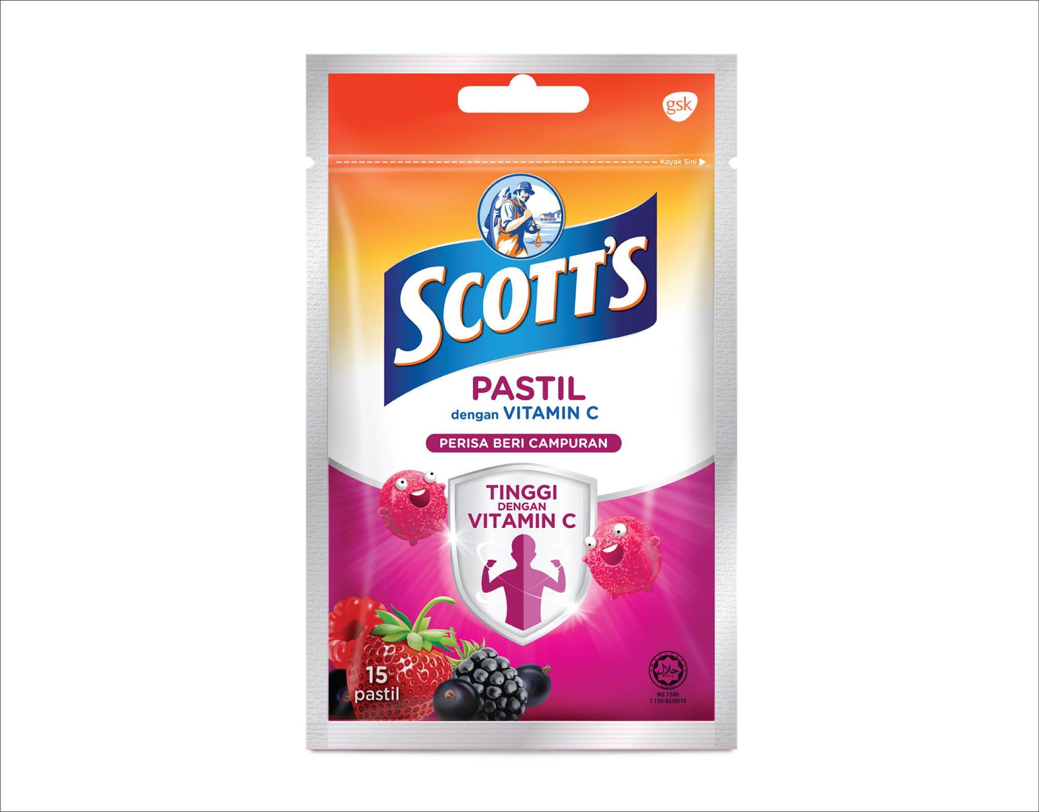 Scott's Pastilles with Vitamin C Mixed Berry - Immunity Boost