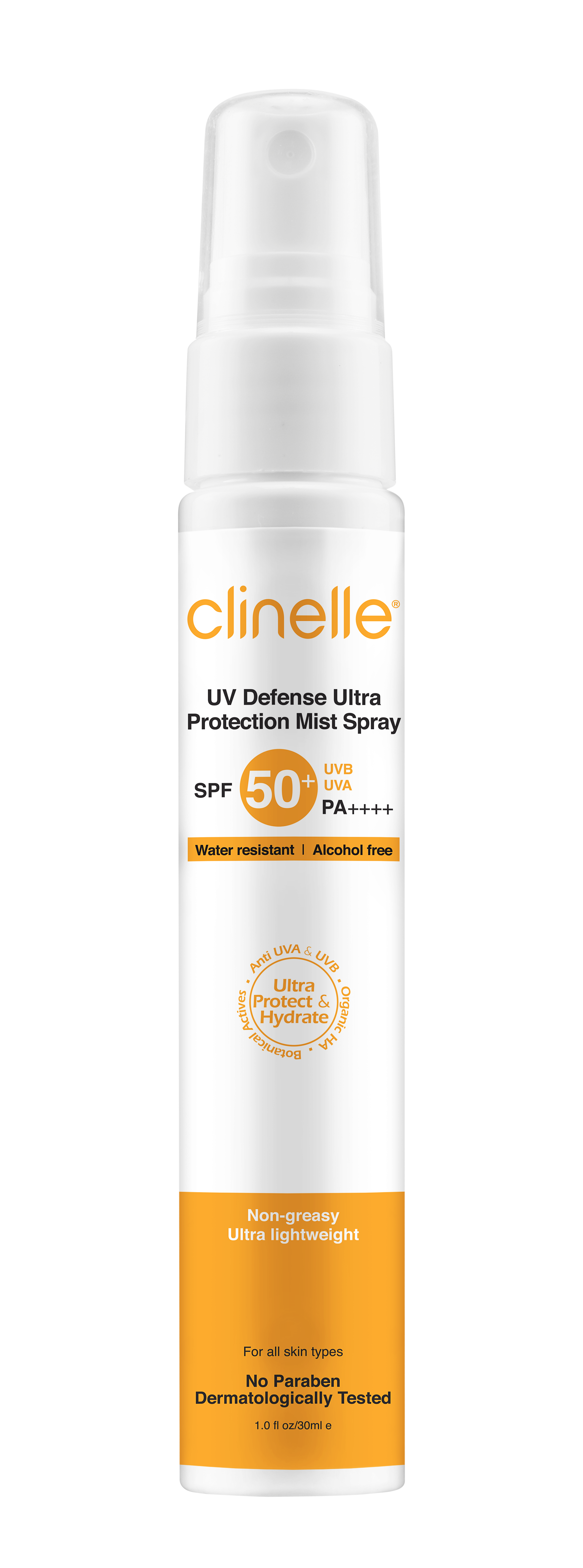 Clinelle UV Defense Mist SPF50 30ml - Hydrate & Protect