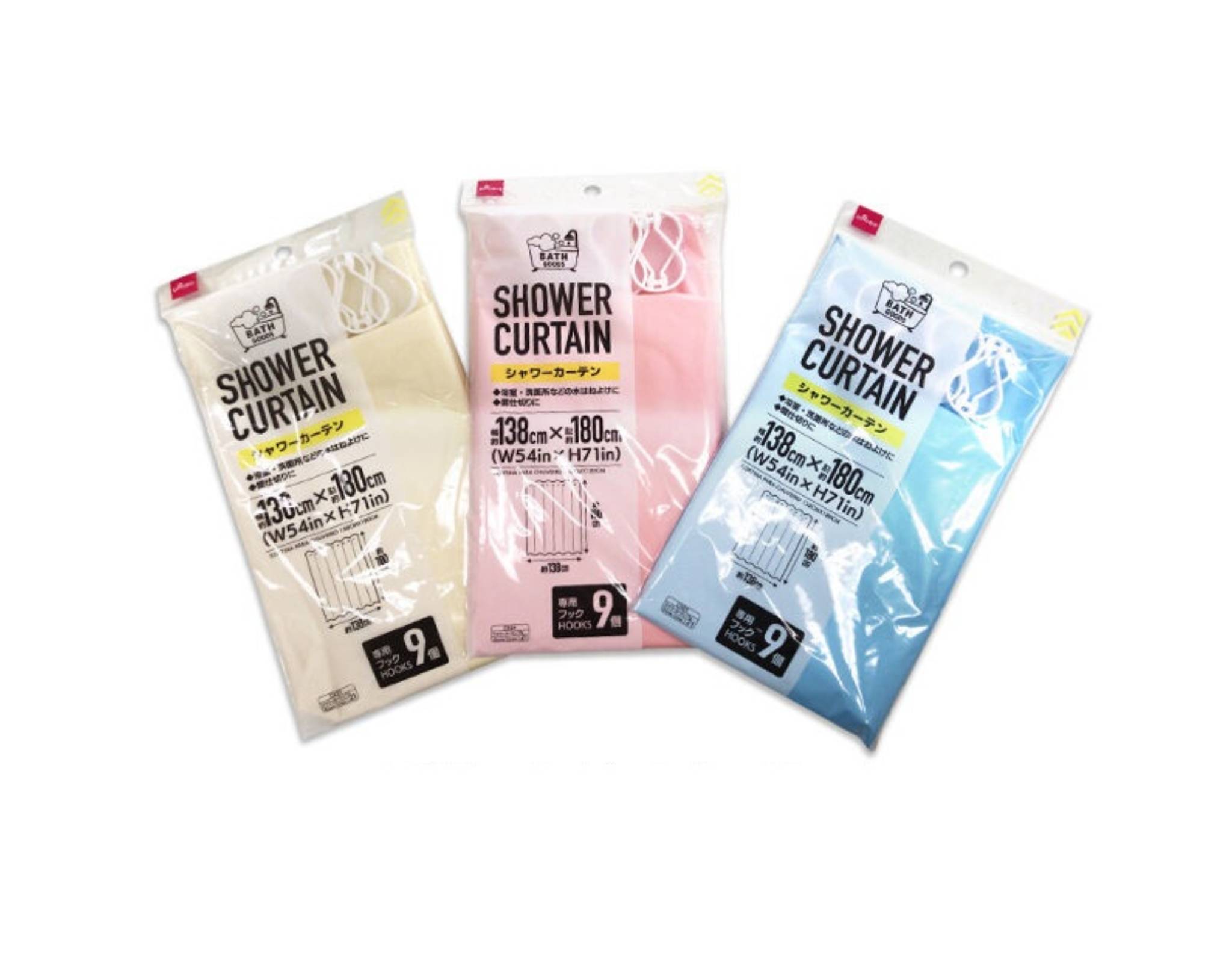 Daiso [SELECTED RANDOMLY] Shower Curtain Colour Plain | myaeon2go