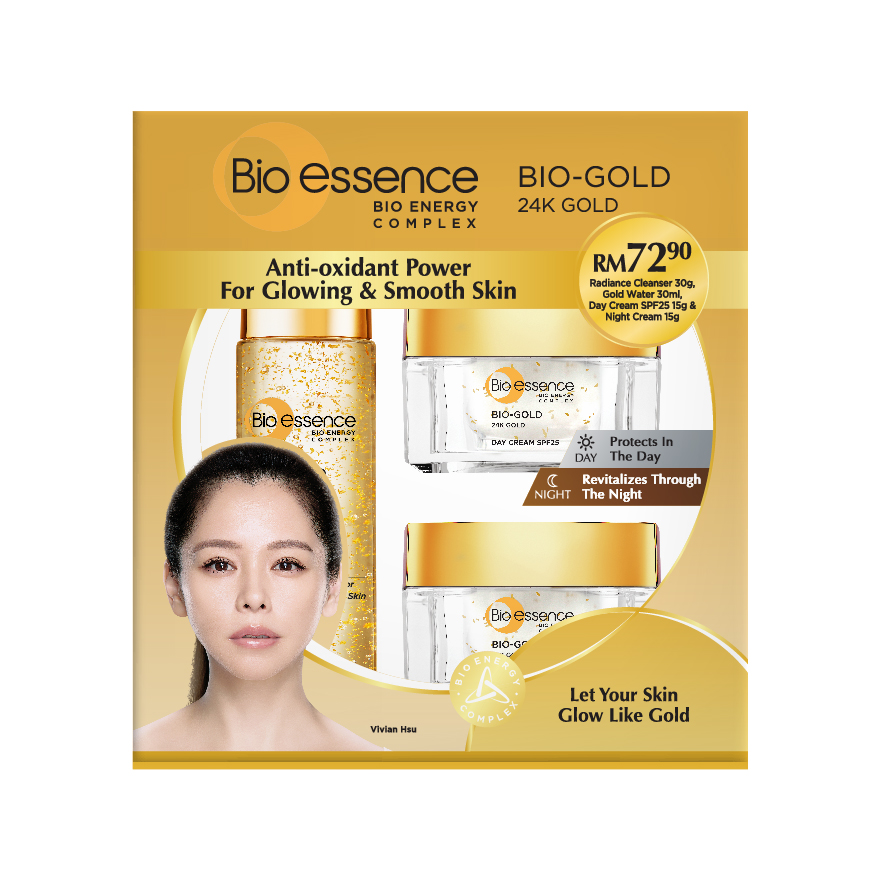 Bio -Essence Bio-Gold 24K Gold Miniature Pack 4`S - Glowing Skin